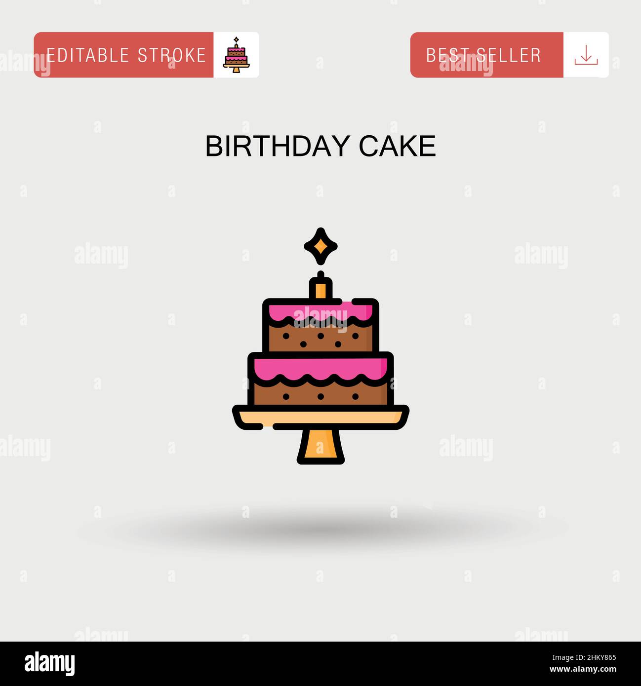 Simple birthday cake hi-res stock photography and images - Alamy