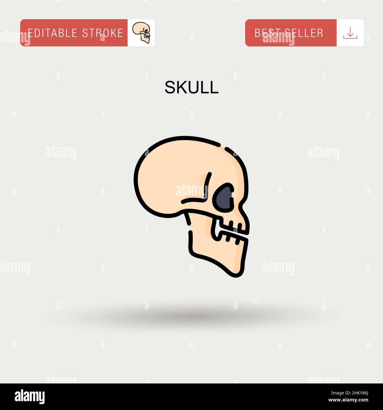 Skull Simple vector icon Stock Vector Image & Art - Alamy