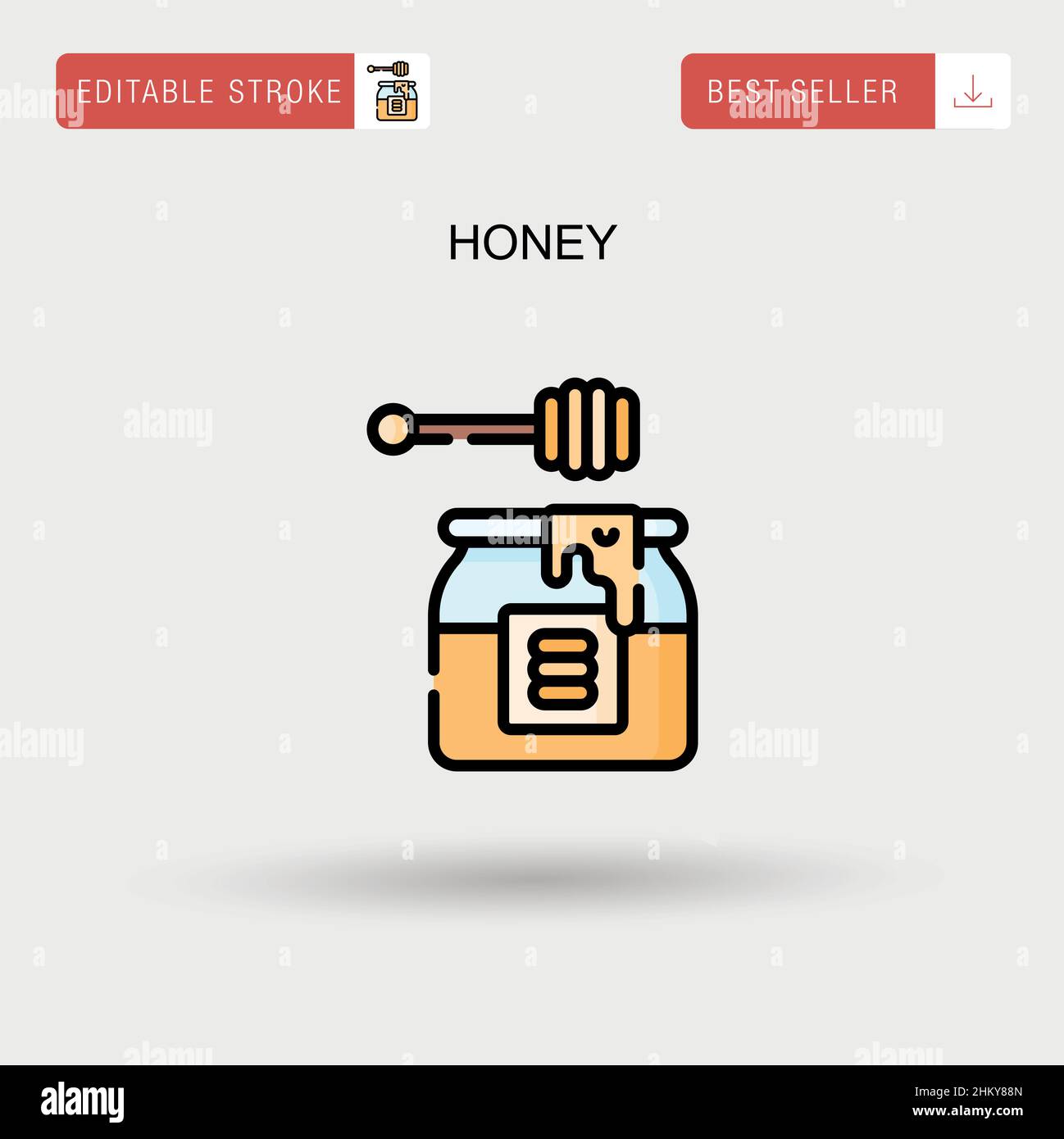 Macro honey Stock Vector Images - Alamy
