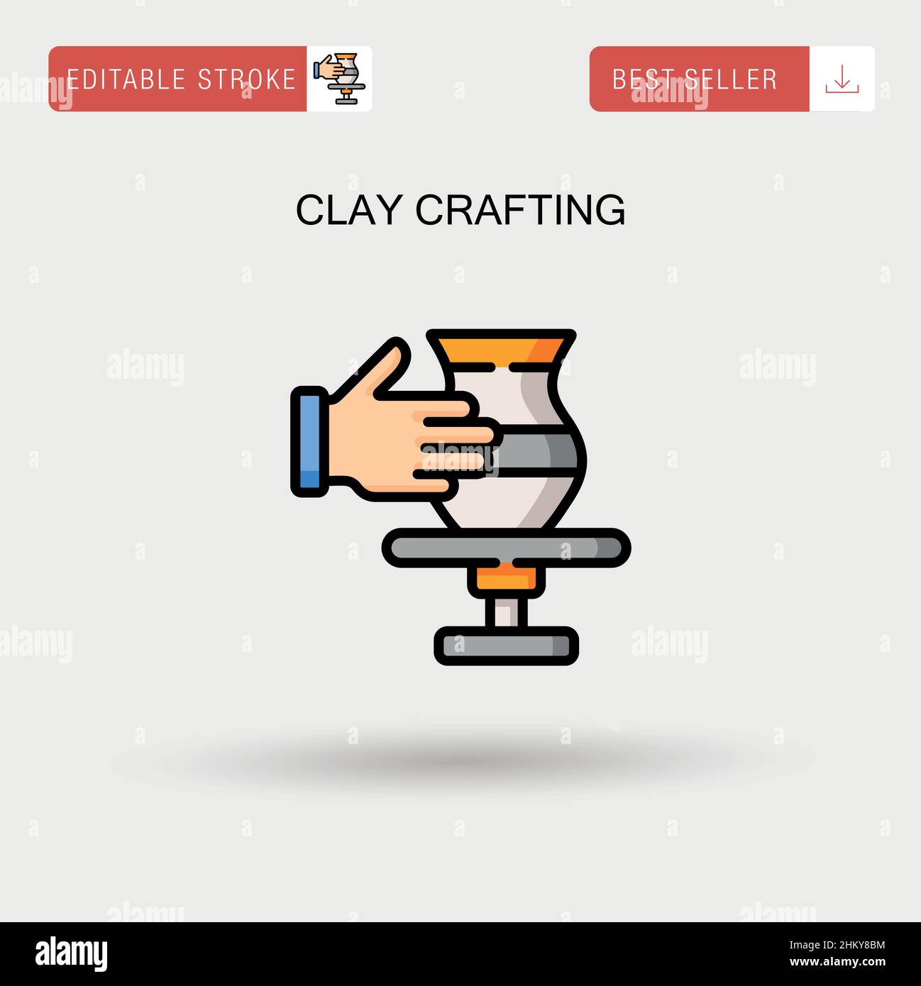 Clay crafting Simple vector icon Stock Vector Image & Art - Alamy