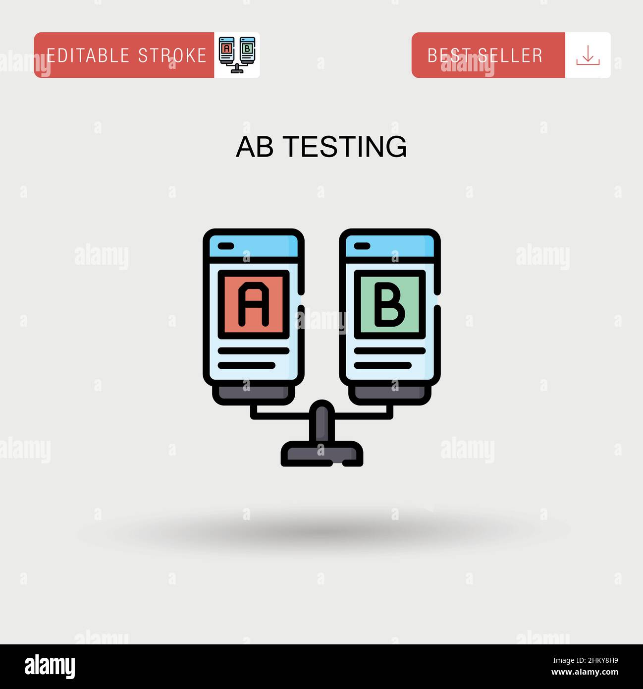 Ab testing Simple vector icon Stock Vector Image & Art - Alamy