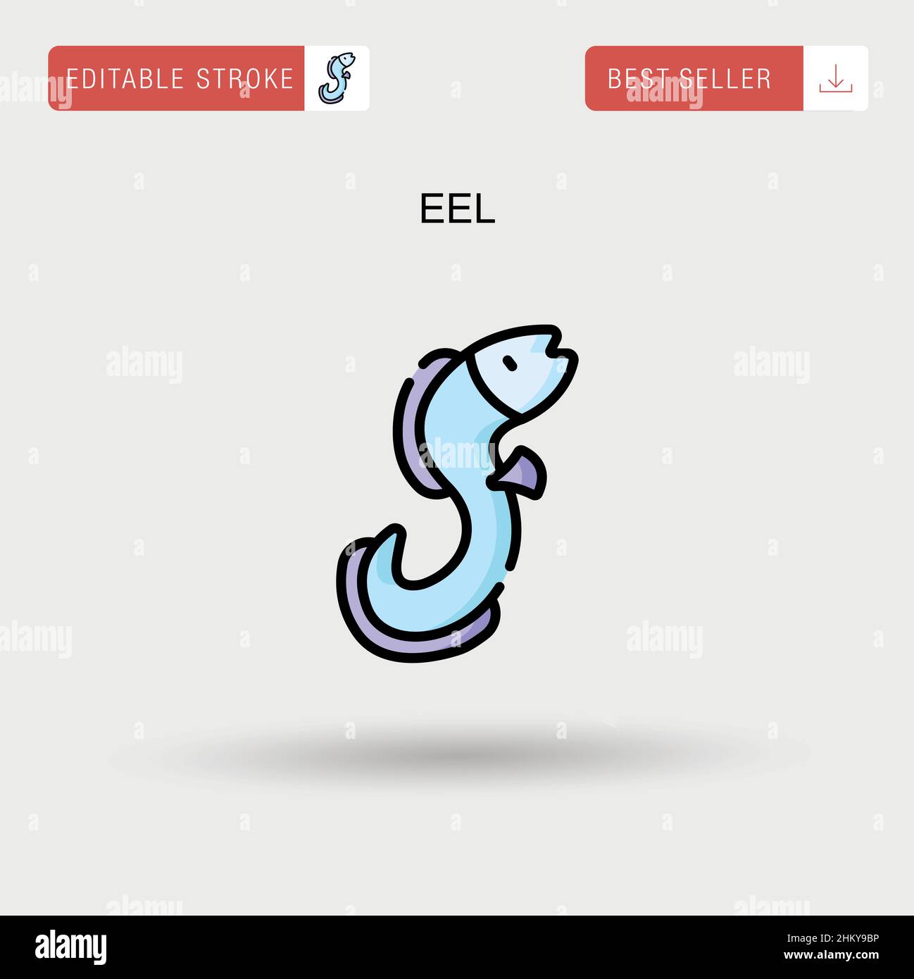Eel in sauce on Stock Vector Images - Alamy