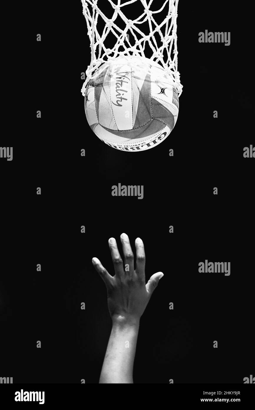 Netball player Black and White Stock Photos & Images - Alamy