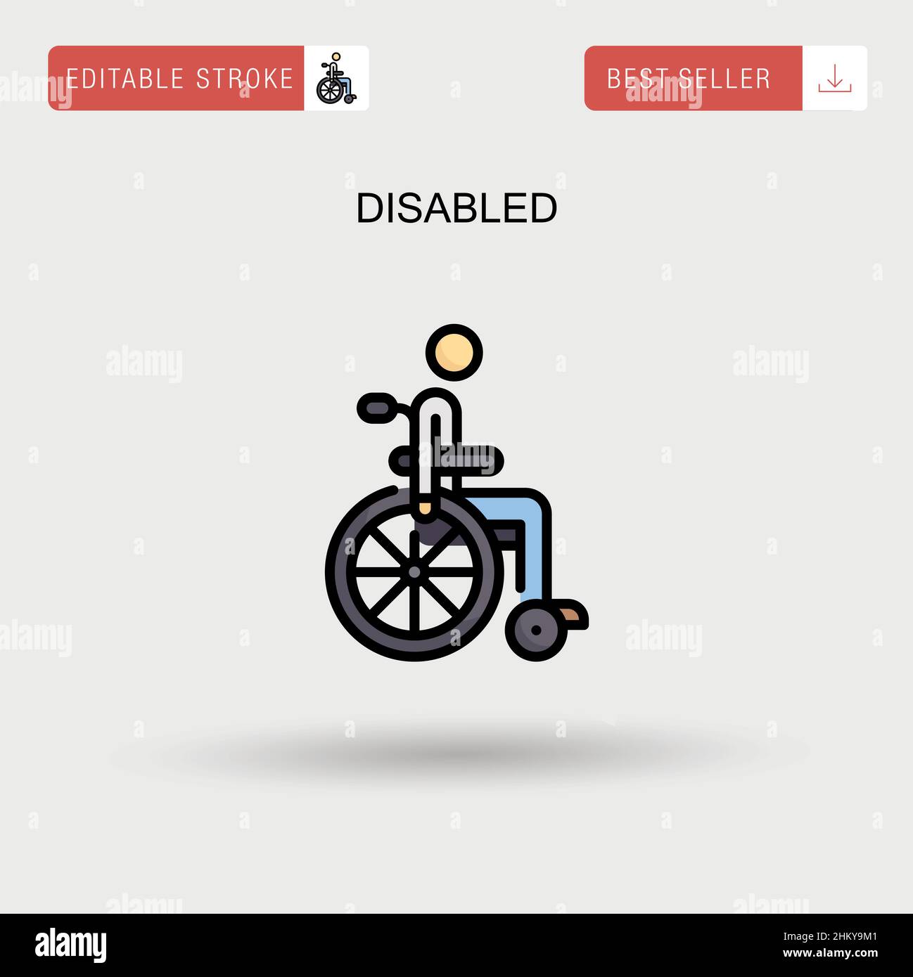 Disabled Simple vector icon Stock Vector Image & Art - Alamy