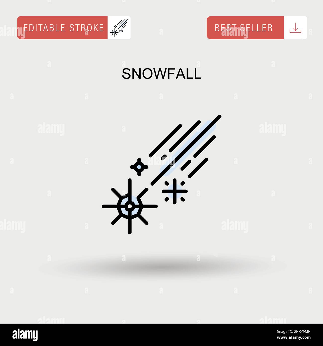 Snowfall Simple vector icon Stock Vector Image & Art - Alamy
