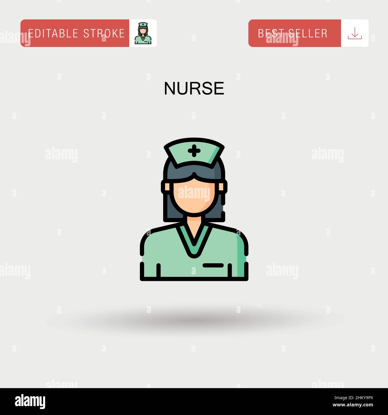 Nurse Simple vector icon Stock Vector Image & Art - Alamy