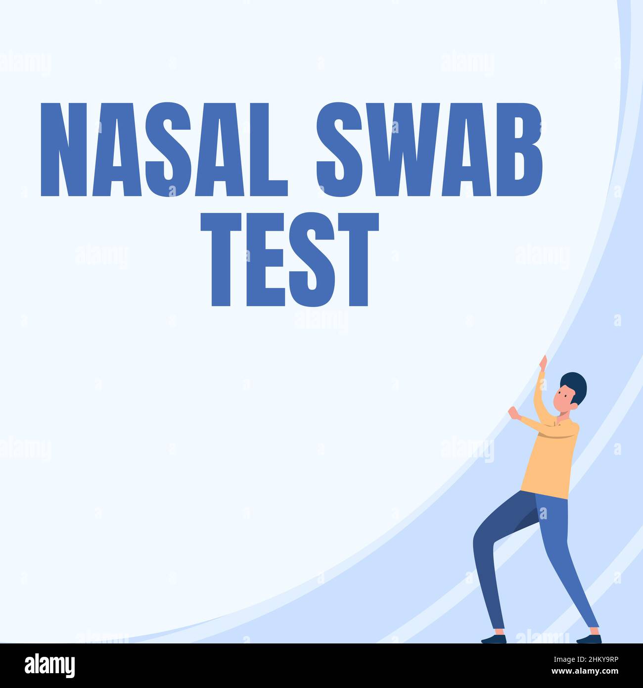 Text sign showing Nasal Swab Test. Business approach diagnosing an ...