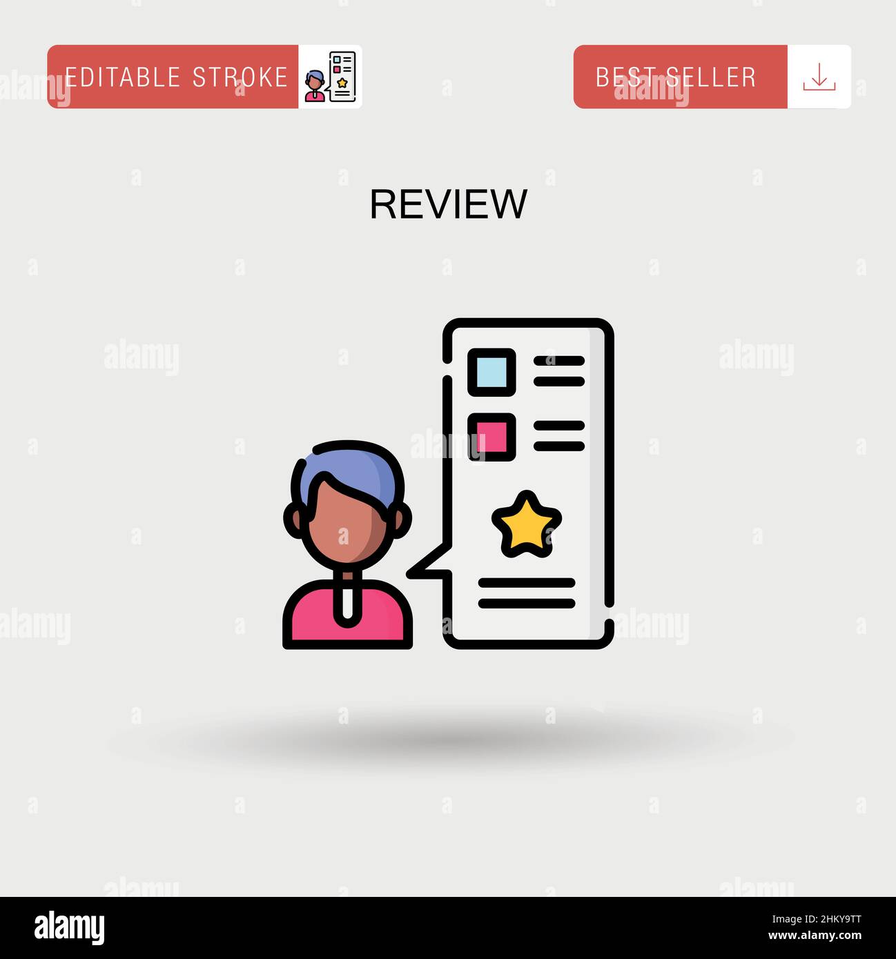 Review Simple vector icon Stock Vector Image & Art - Alamy