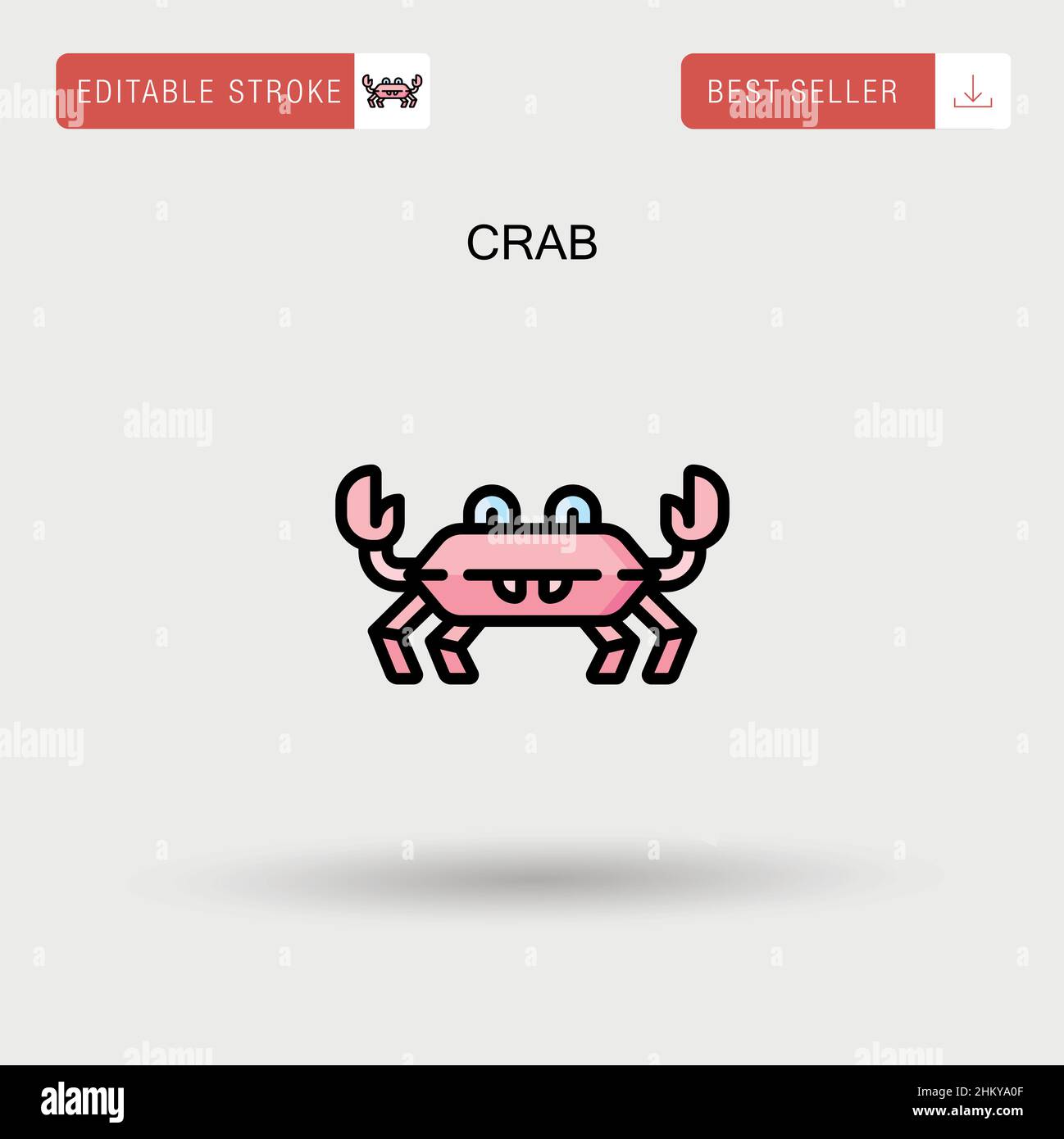 Crab Simple vector icon Stock Vector Image & Art - Alamy