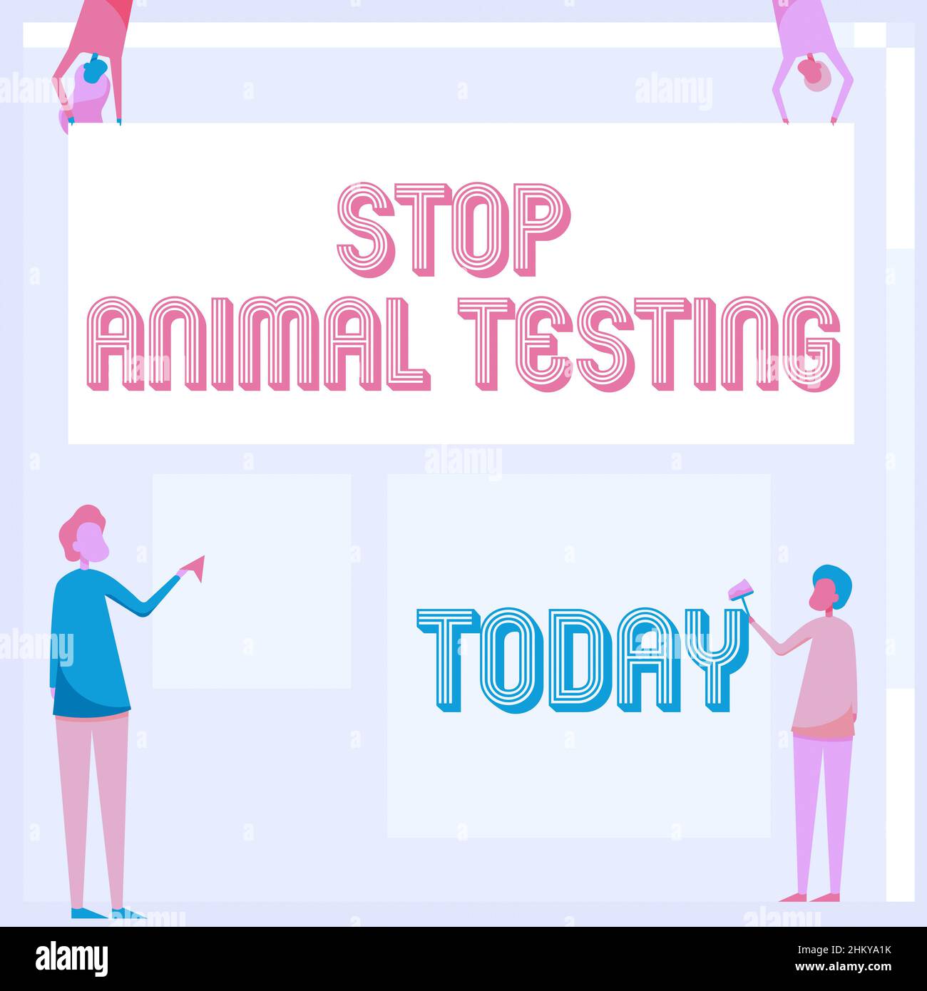 Hand writing sign Stop Animal Testing. Internet Concept scientific ...