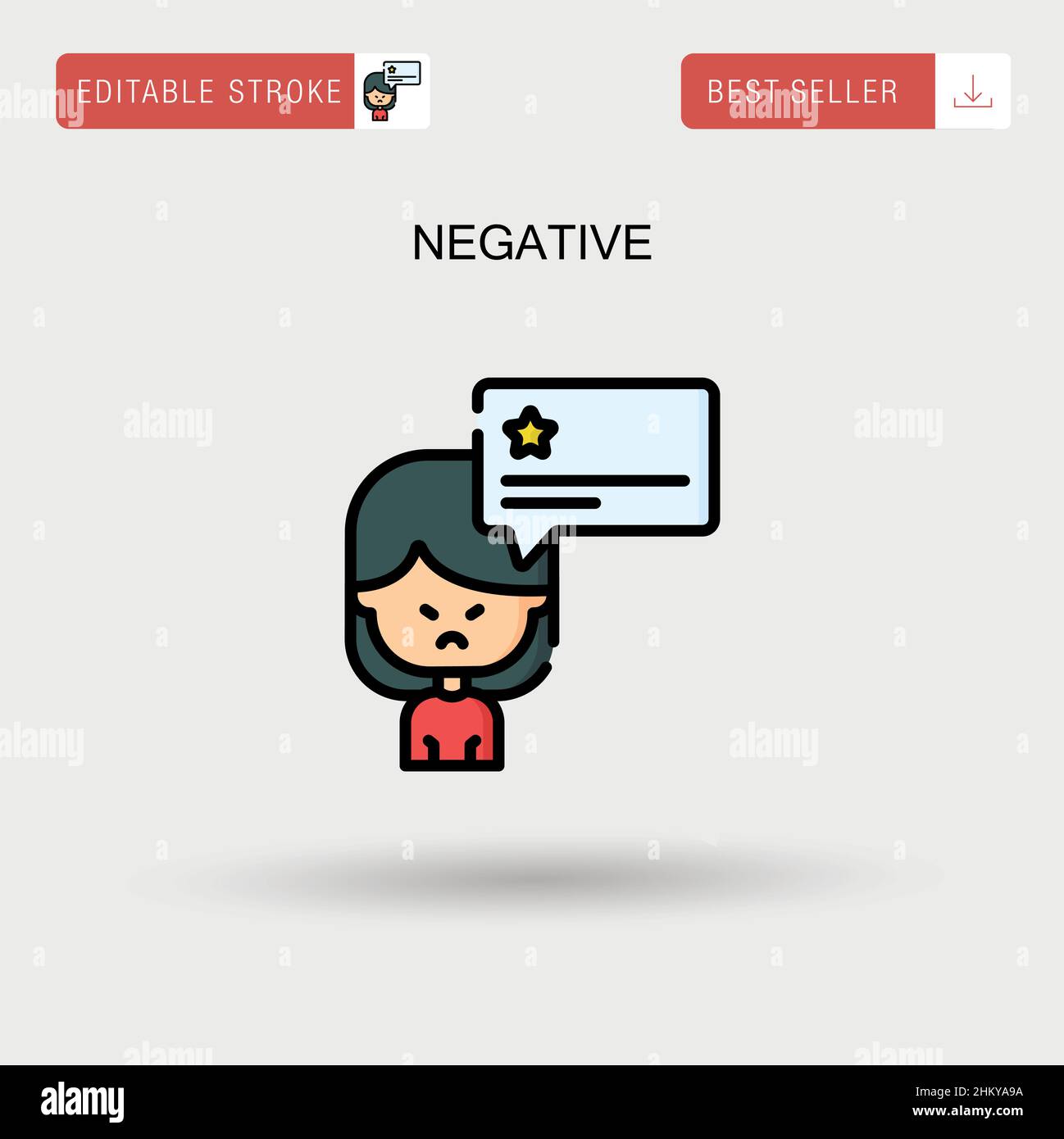 Negative Simple vector icon Stock Vector Image & Art - Alamy