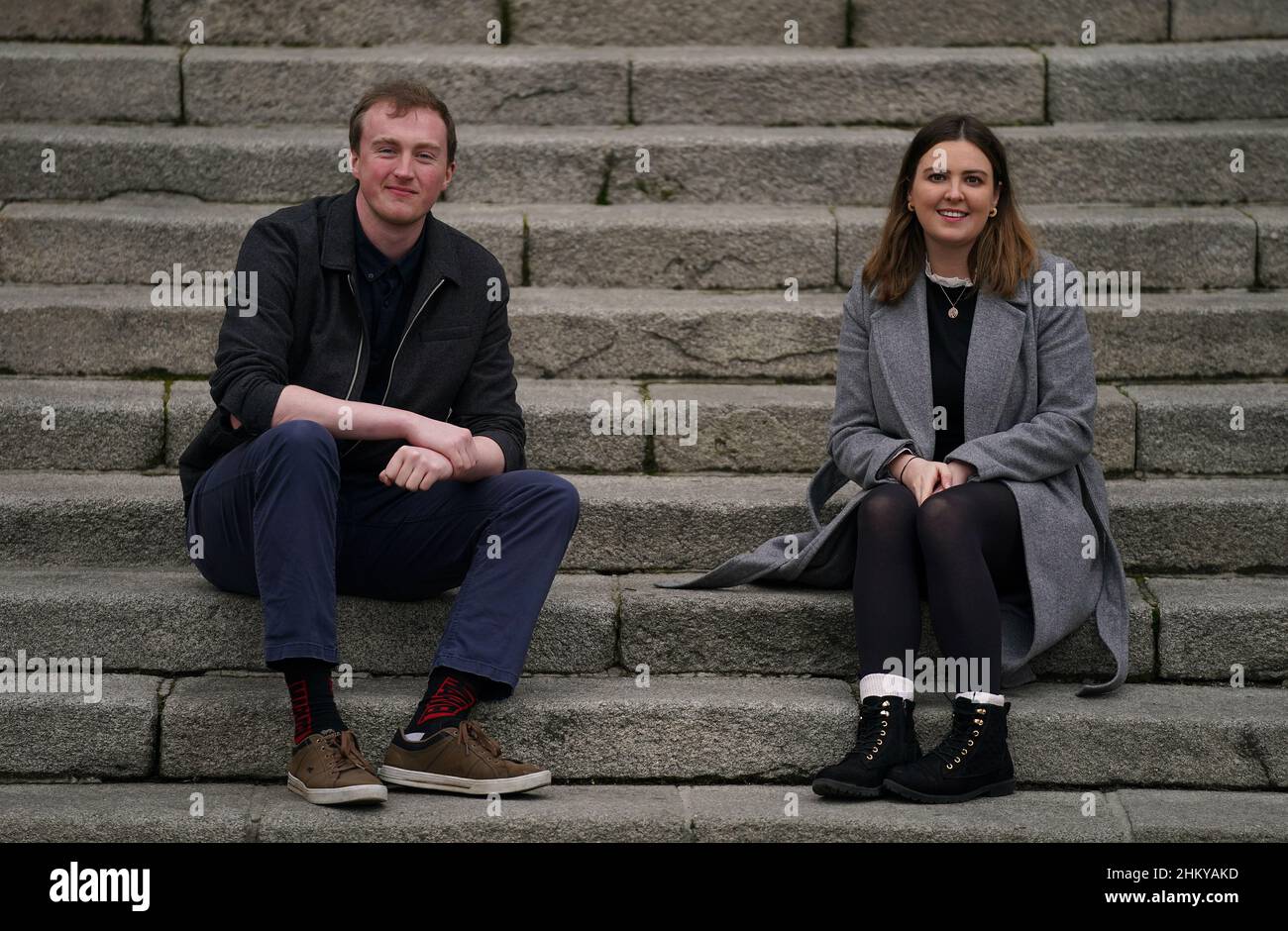 Andrew McGovern (left) and Dr. Megan Hanlon in Dublin city centre. The ...