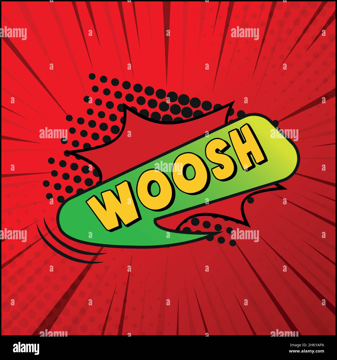 Comic lettering WOOSH on white background - Vector illustration Stock ...