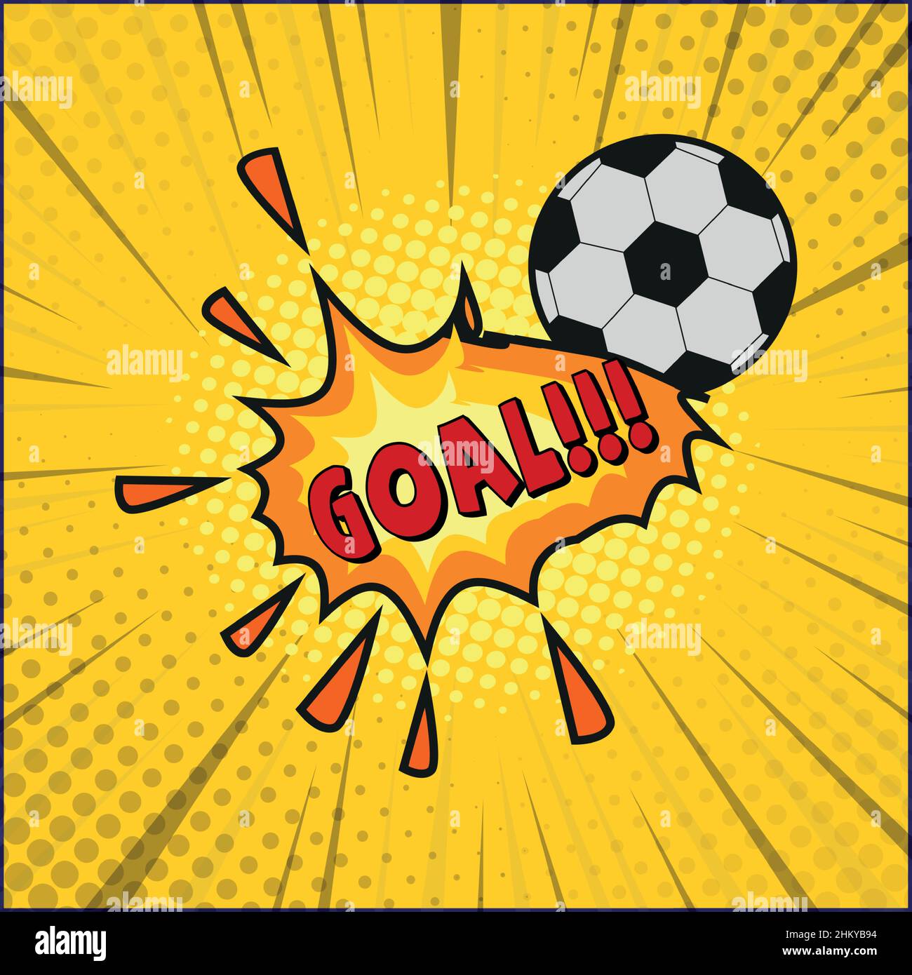 Comic lettering GOAL on white background - Vector illustration Stock ...