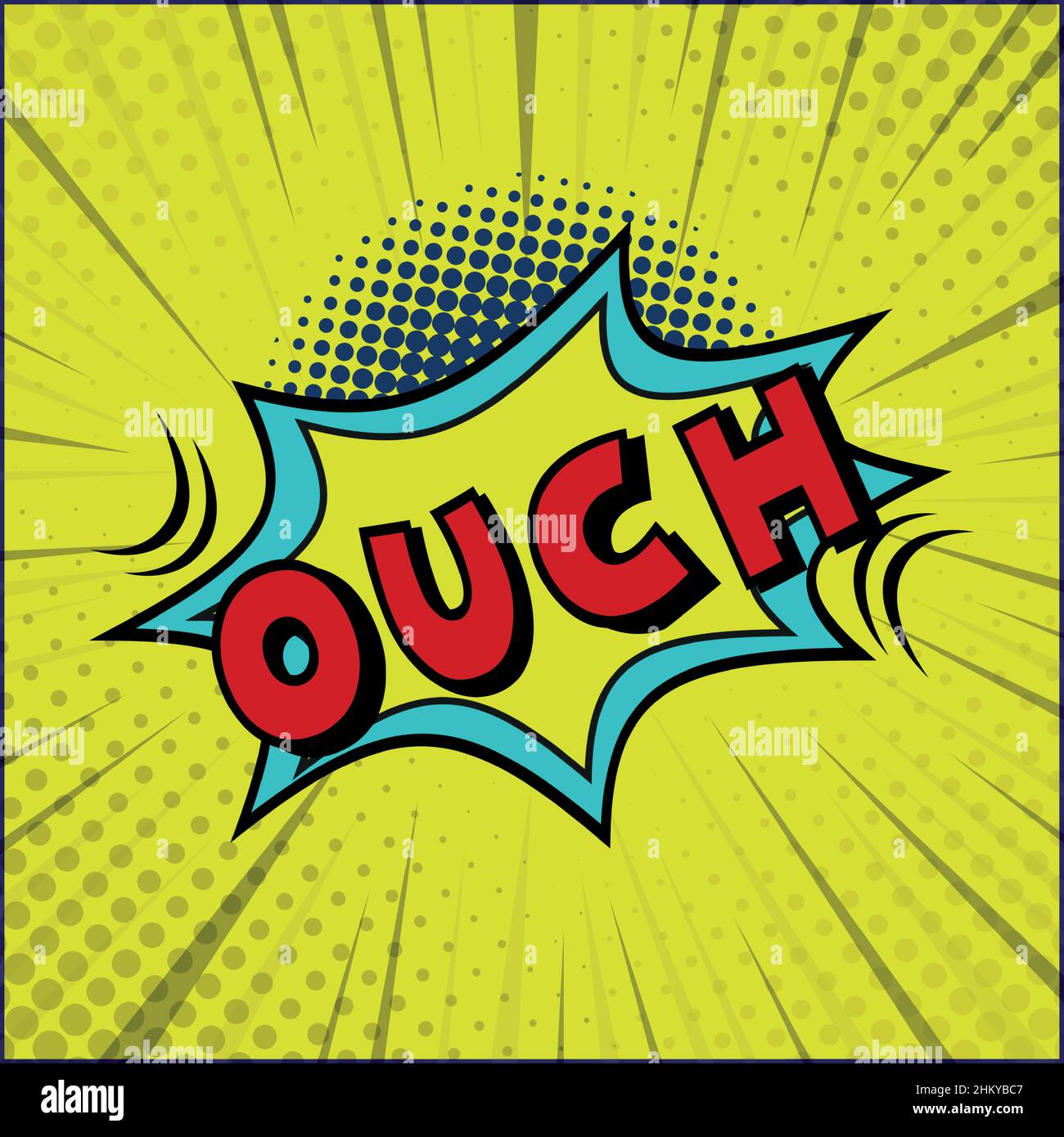 Comic lettering OUCH on white background - Vector illustration Stock ...
