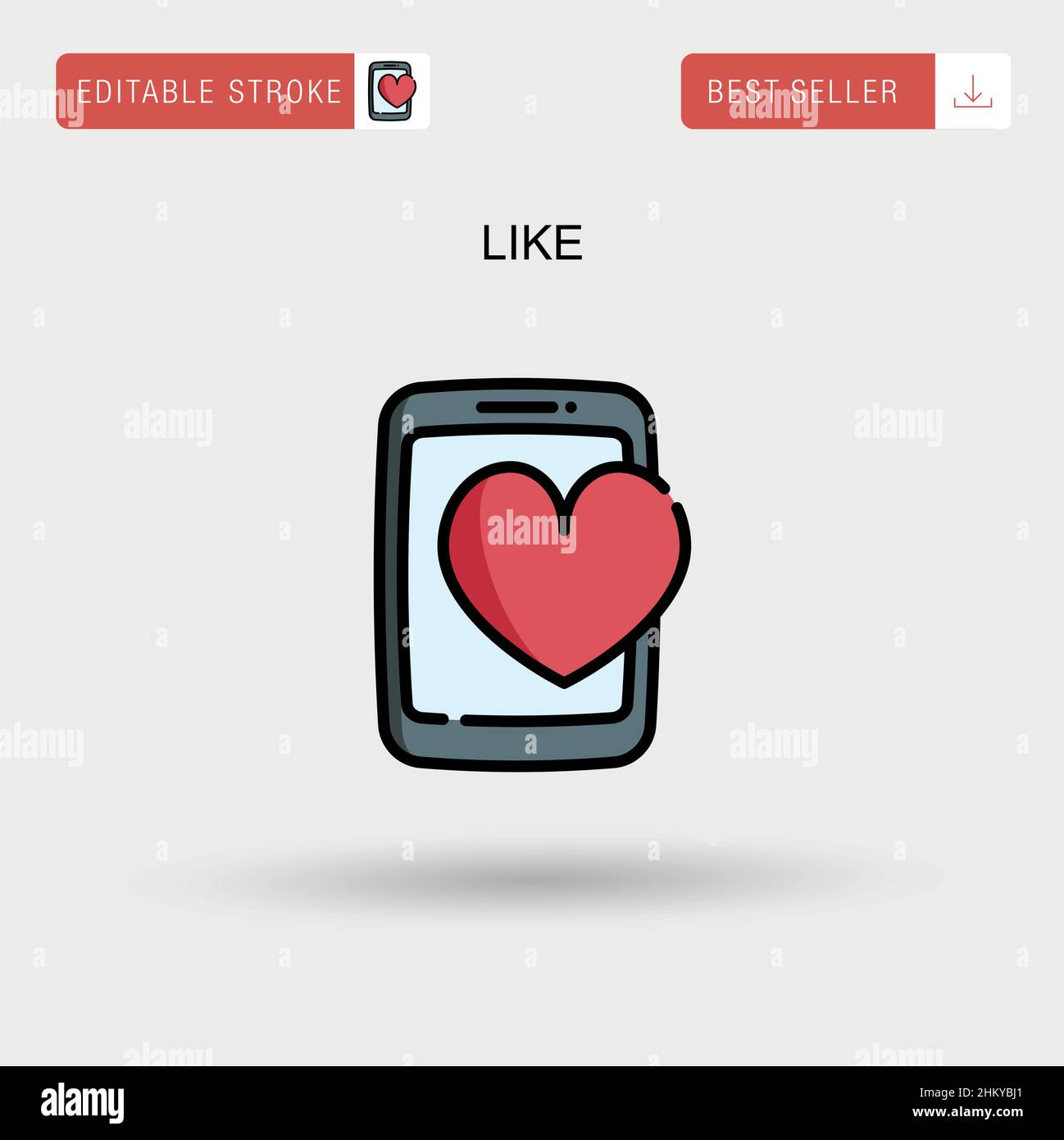 Like symbol icon blue Stock Vector Images - Alamy