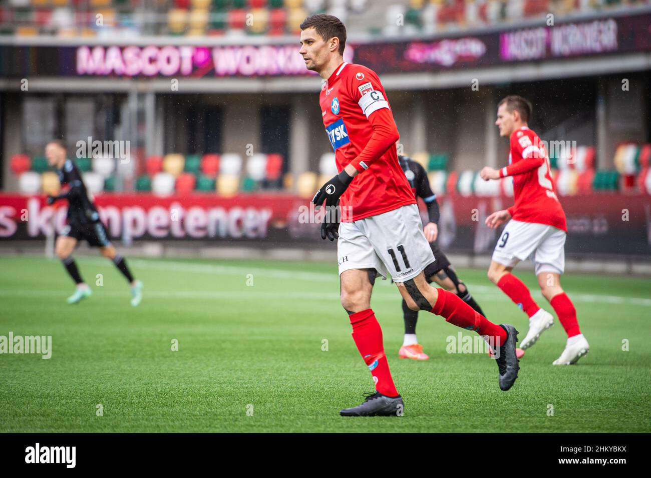 Silkeborg, Denmark. 05th Feb, 2022. Nicklas Helenius (11) of Silkeborg ...