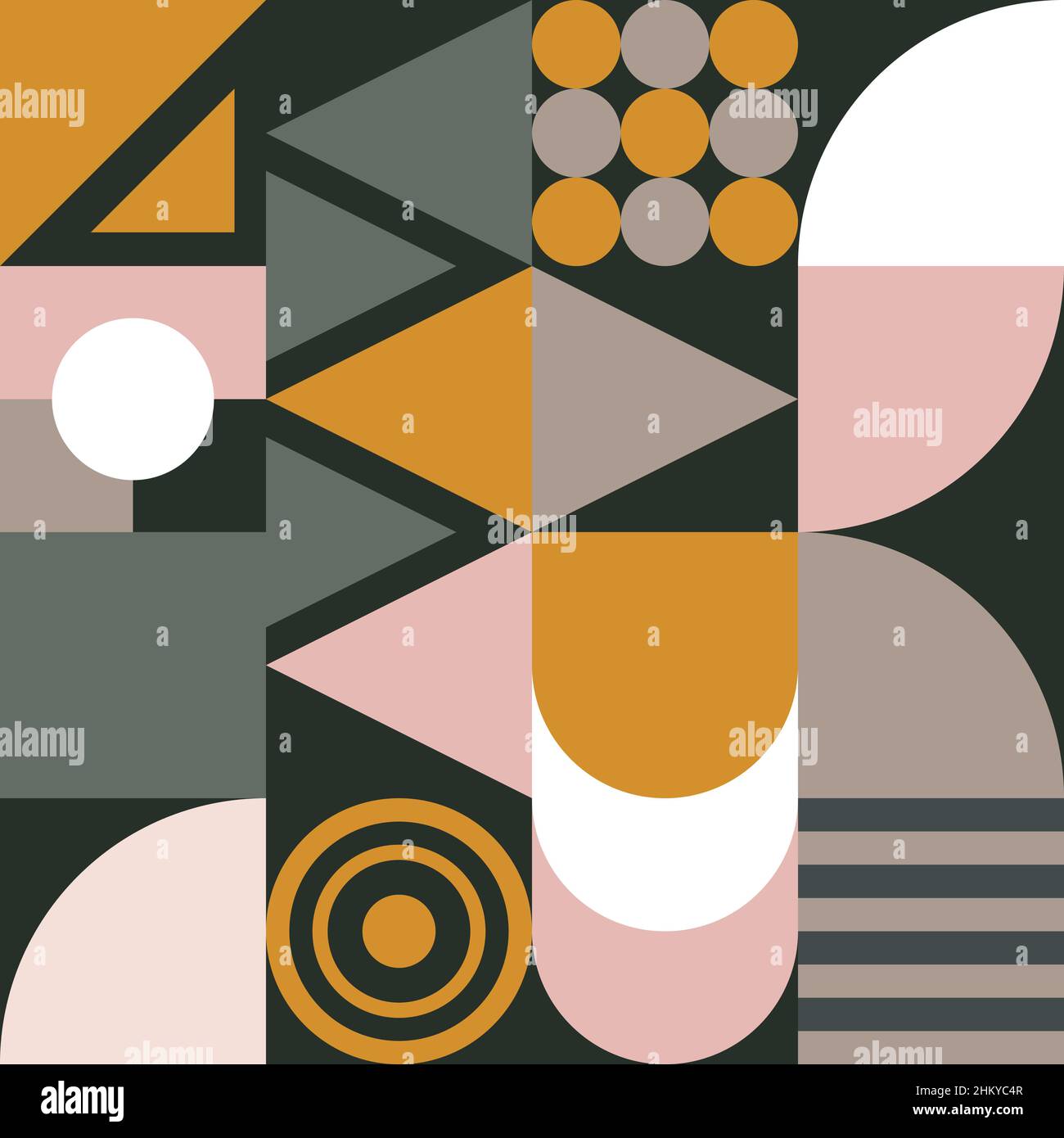 Bauhaus seamless pattern with geometric shapes. Bauhaus background with ...