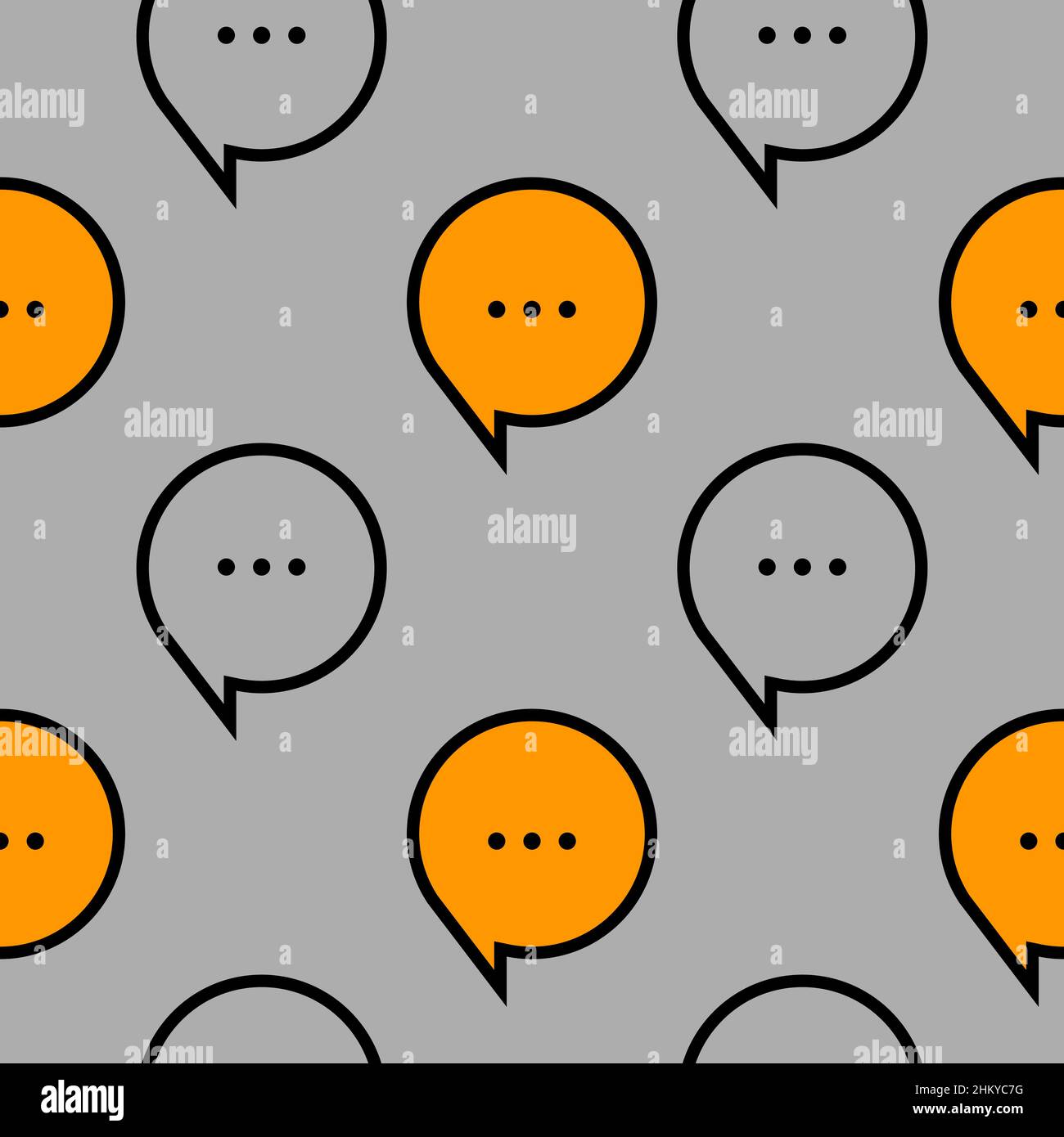 Comments and messages simple seamless pattern. Bubbles line pattern ...