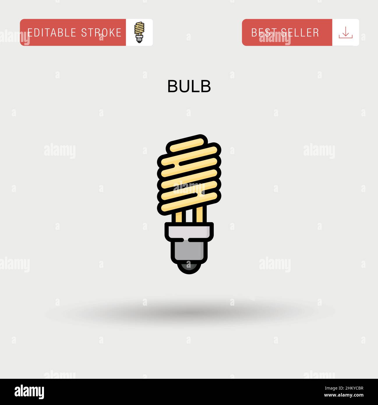 Light bulb icon yellow Stock Vector Images - Alamy