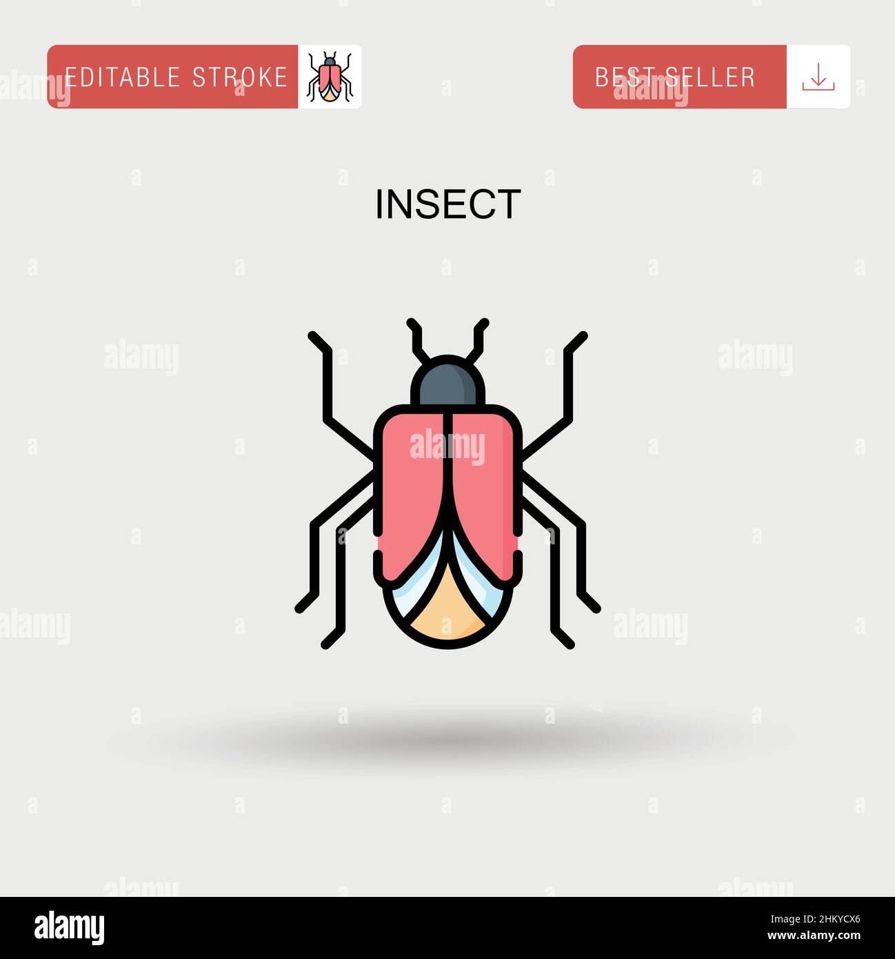 Insect Simple vector icon Stock Vector Image & Art - Alamy