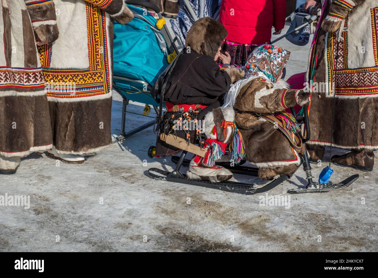 Reindeer snow scooter hi-res stock photography and images - Alamy