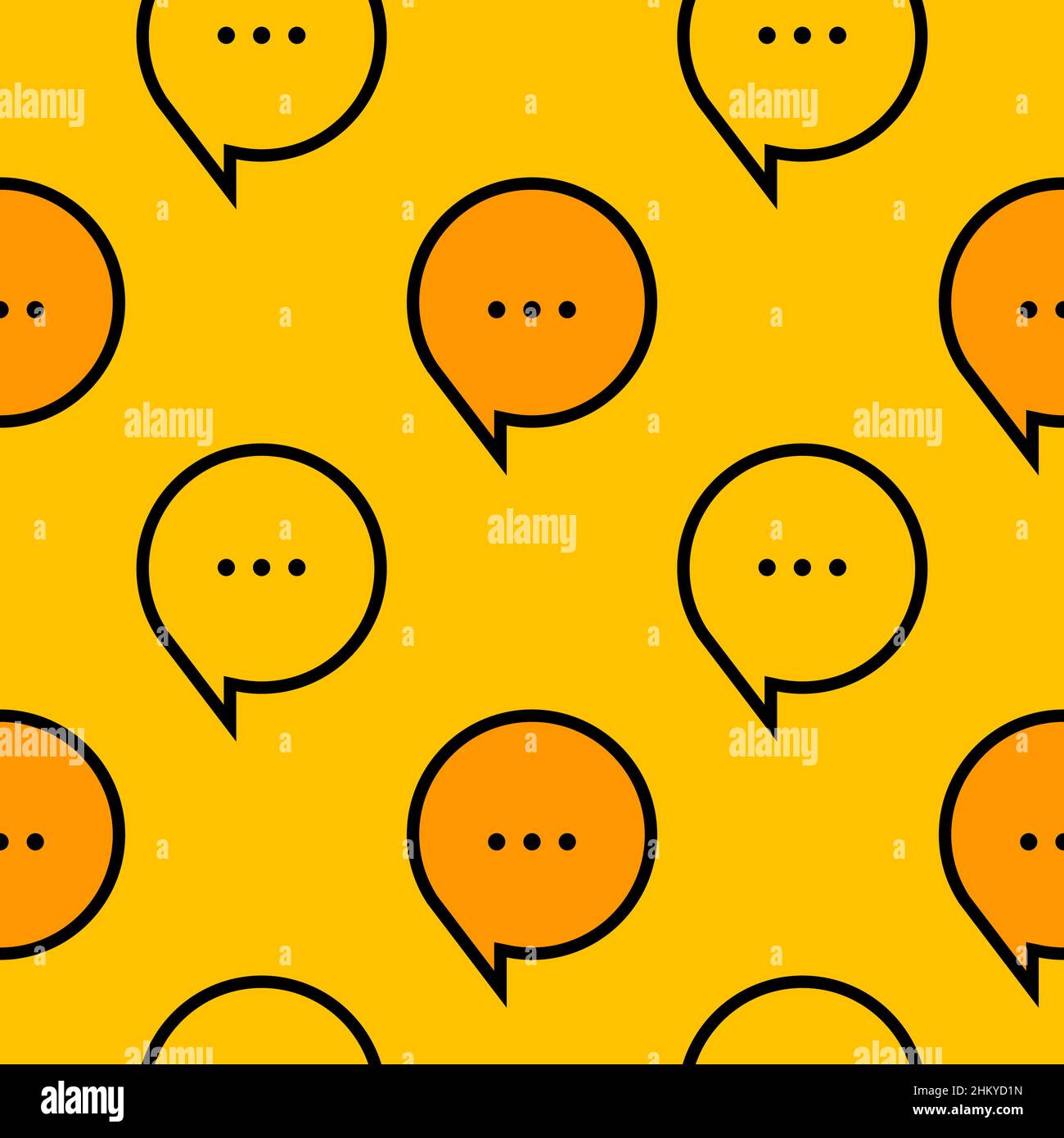 Comments and messages simple seamless pattern. Bubbles line pattern ...