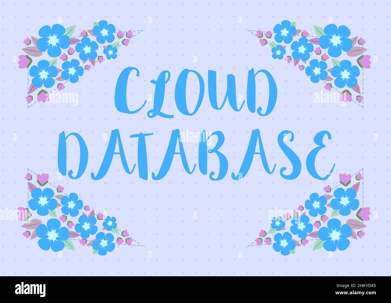 Hand writing sign Cloud Database. Business approach optimized or built for a virtualized ...