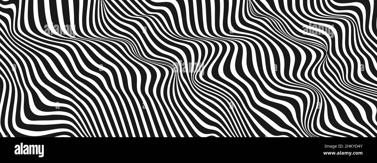 Distortion lines background. Distort stripes, abstract modern pattern ...
