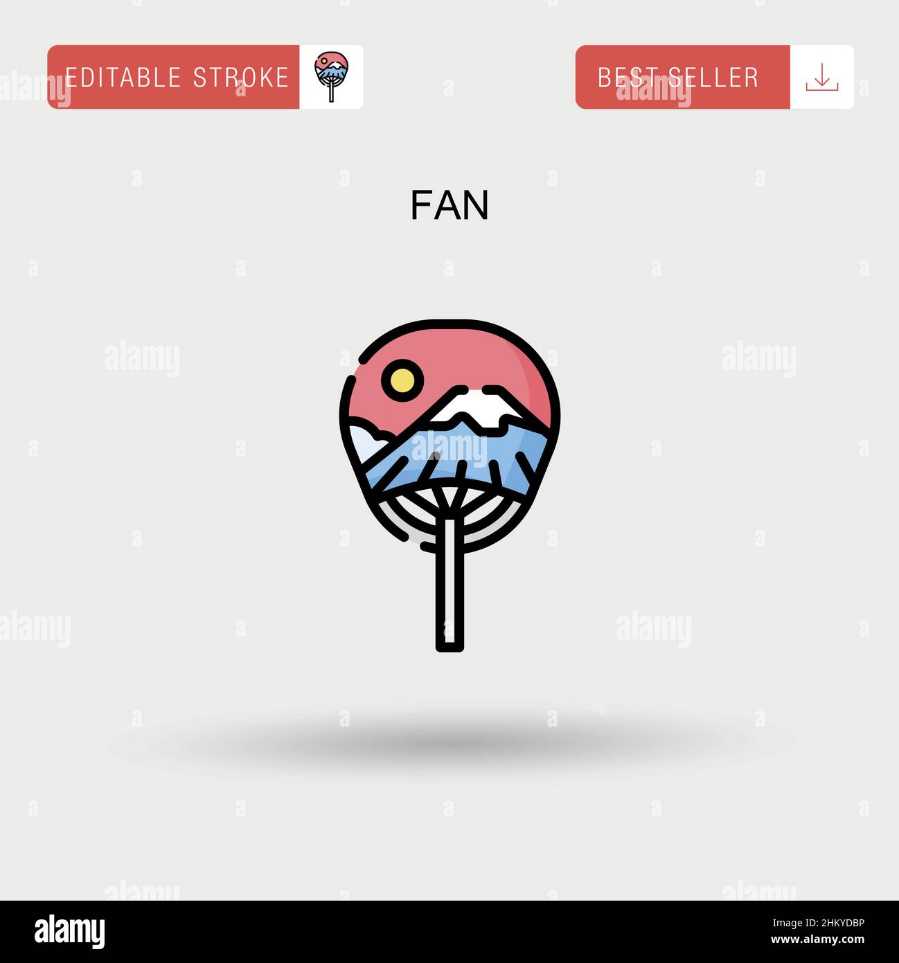 Paper fans isolated Stock Vector Images - Alamy