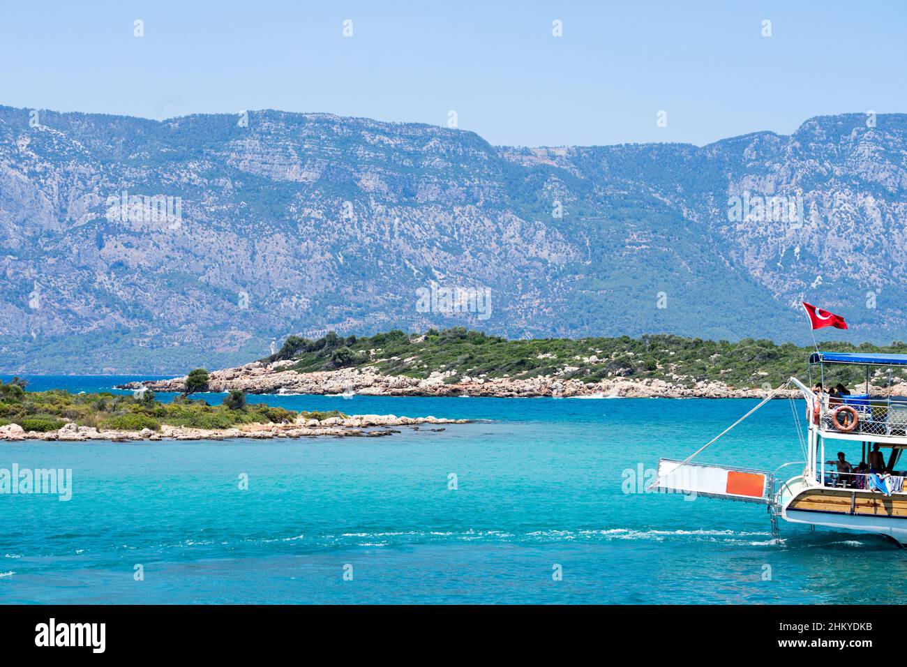 Sedir Island from a distance. Sedir Island, also known as Cleopatra ...
