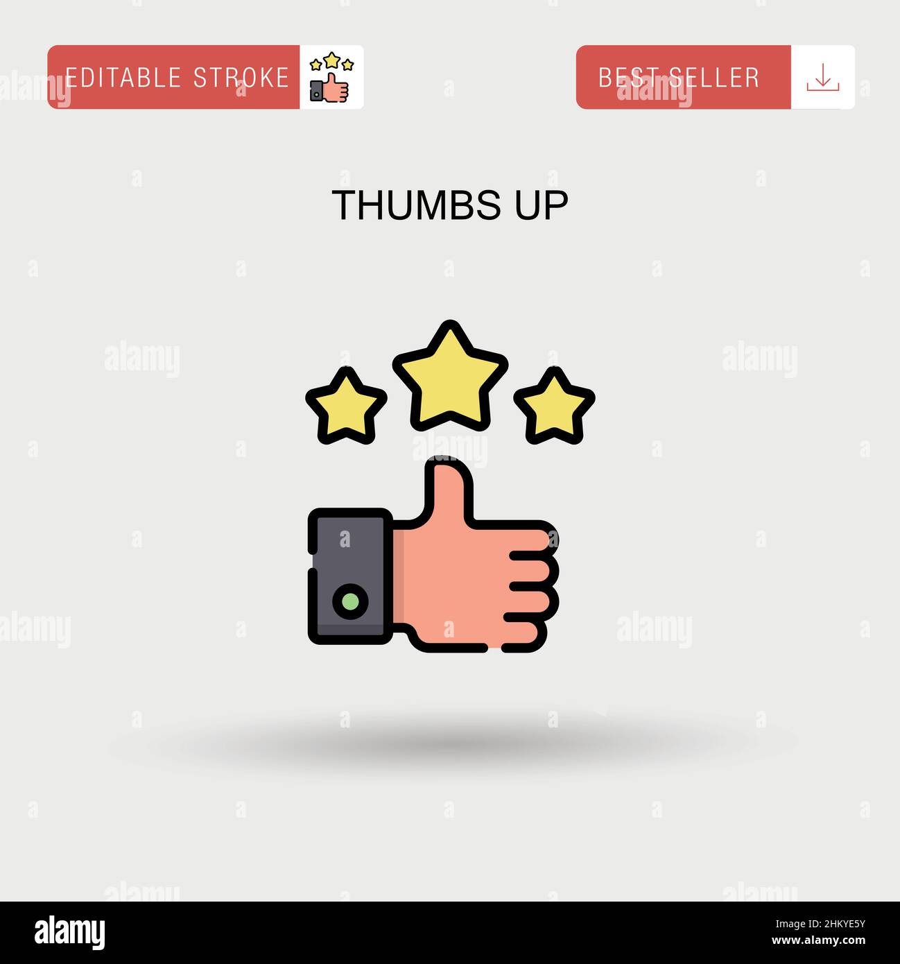 Thumbs up Simple vector icon Stock Vector Image & Art - Alamy