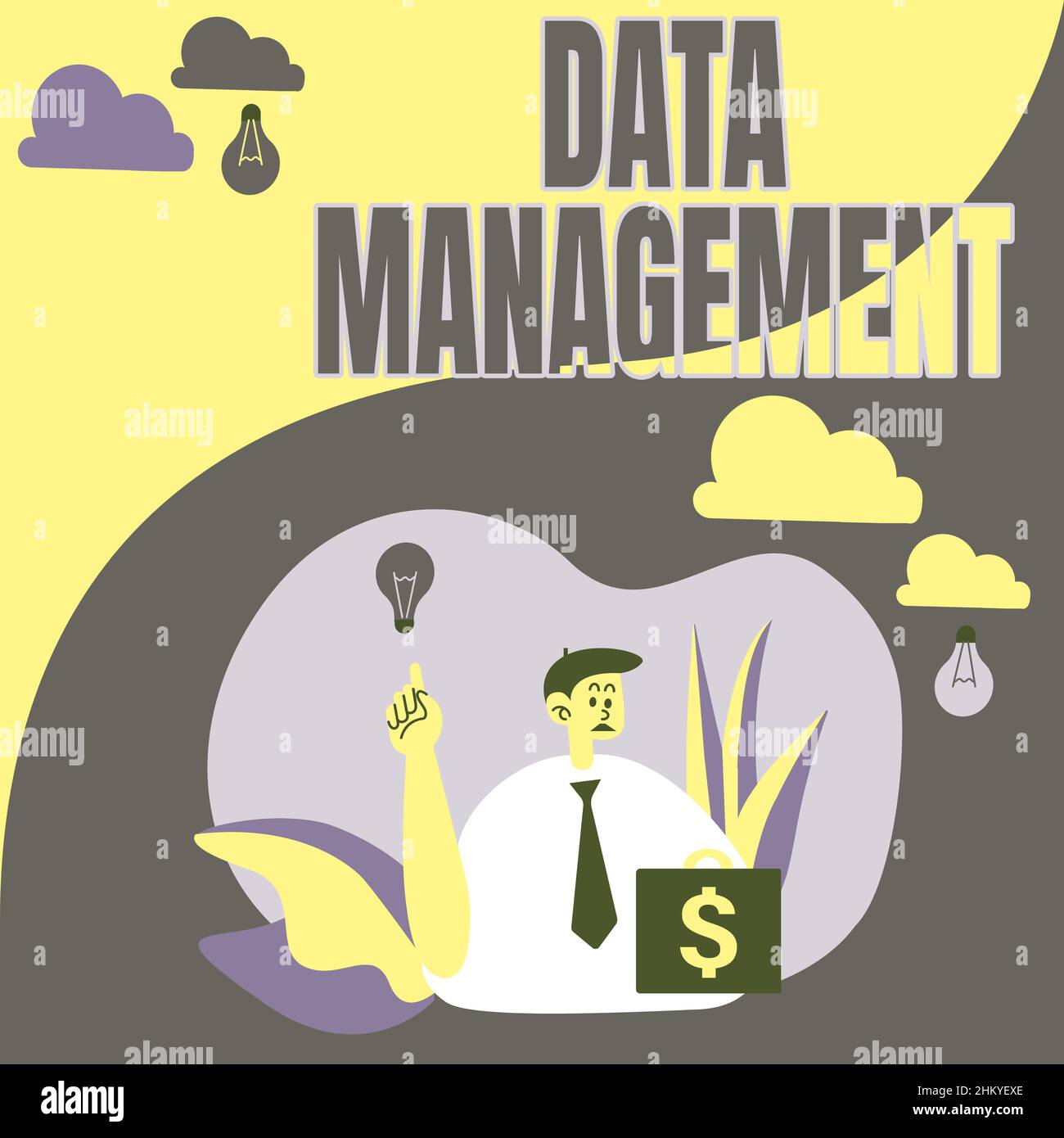 Sign displaying Data Management. Business idea The practice of organizing and maintaining data ...