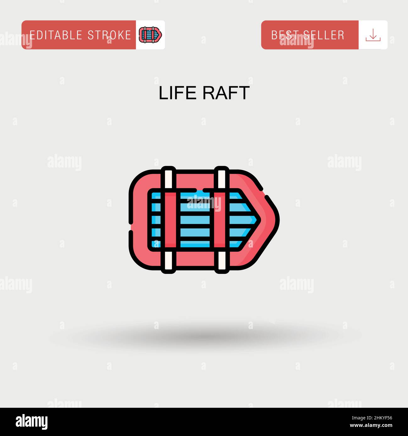 Life raft Simple vector icon Stock Vector Image & Art - Alamy