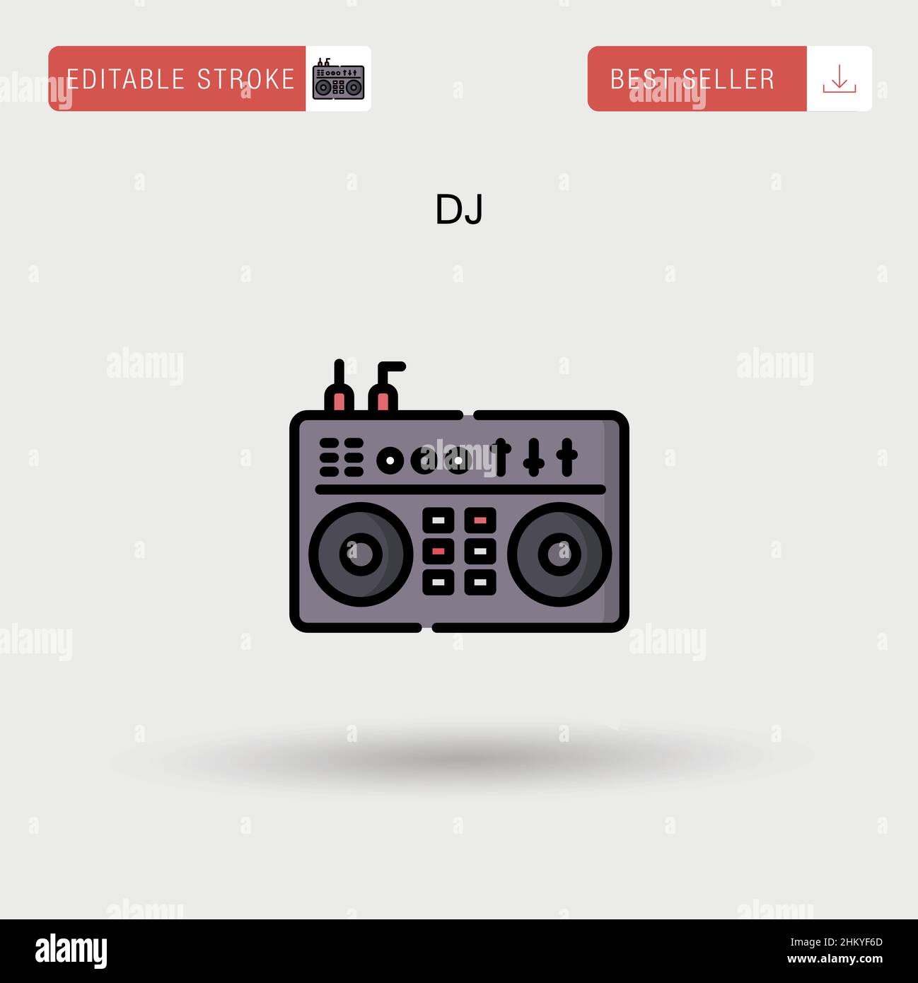 DJ Simple vector icon Stock Vector Image & Art - Alamy