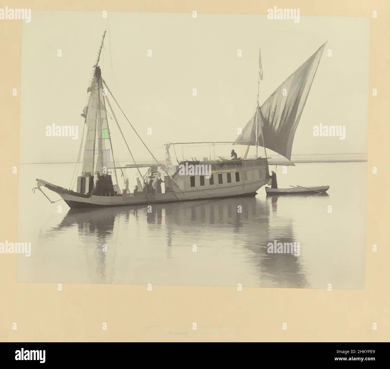 Art inspired by A ship on the Njil.E 9. Dahabich. (Nile barge). Cairo ...