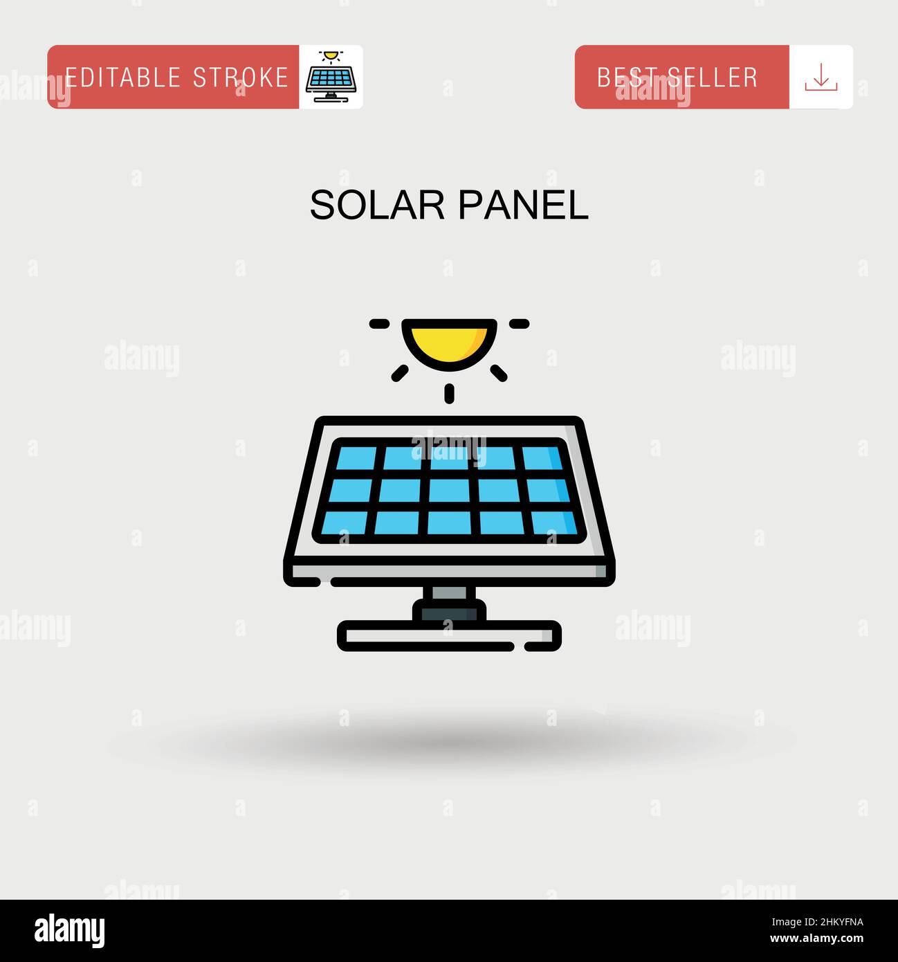 Solar panel Simple vector icon Stock Vector Image & Art - Alamy