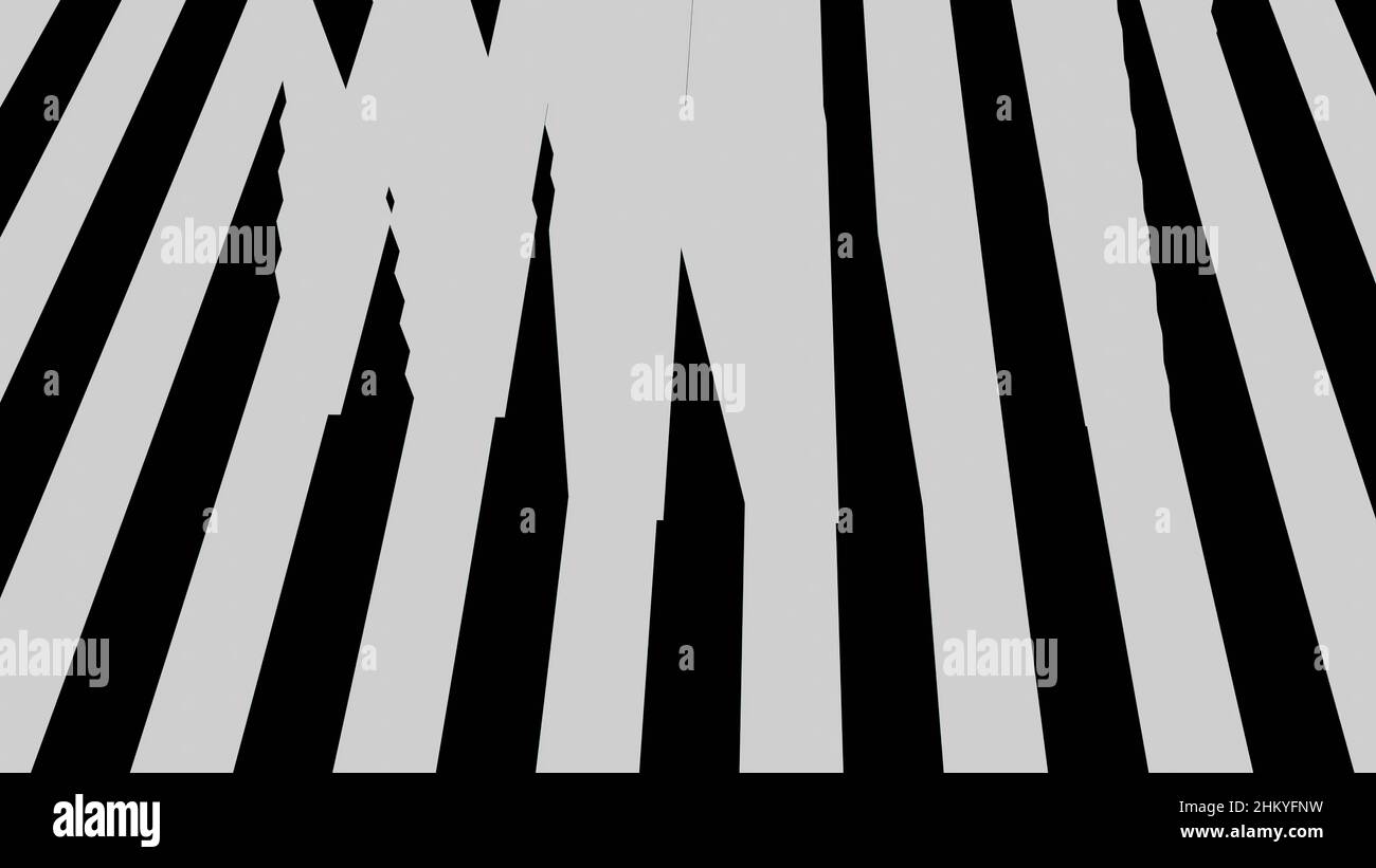 3d illustration - abstract black and white background with lines Stock ...