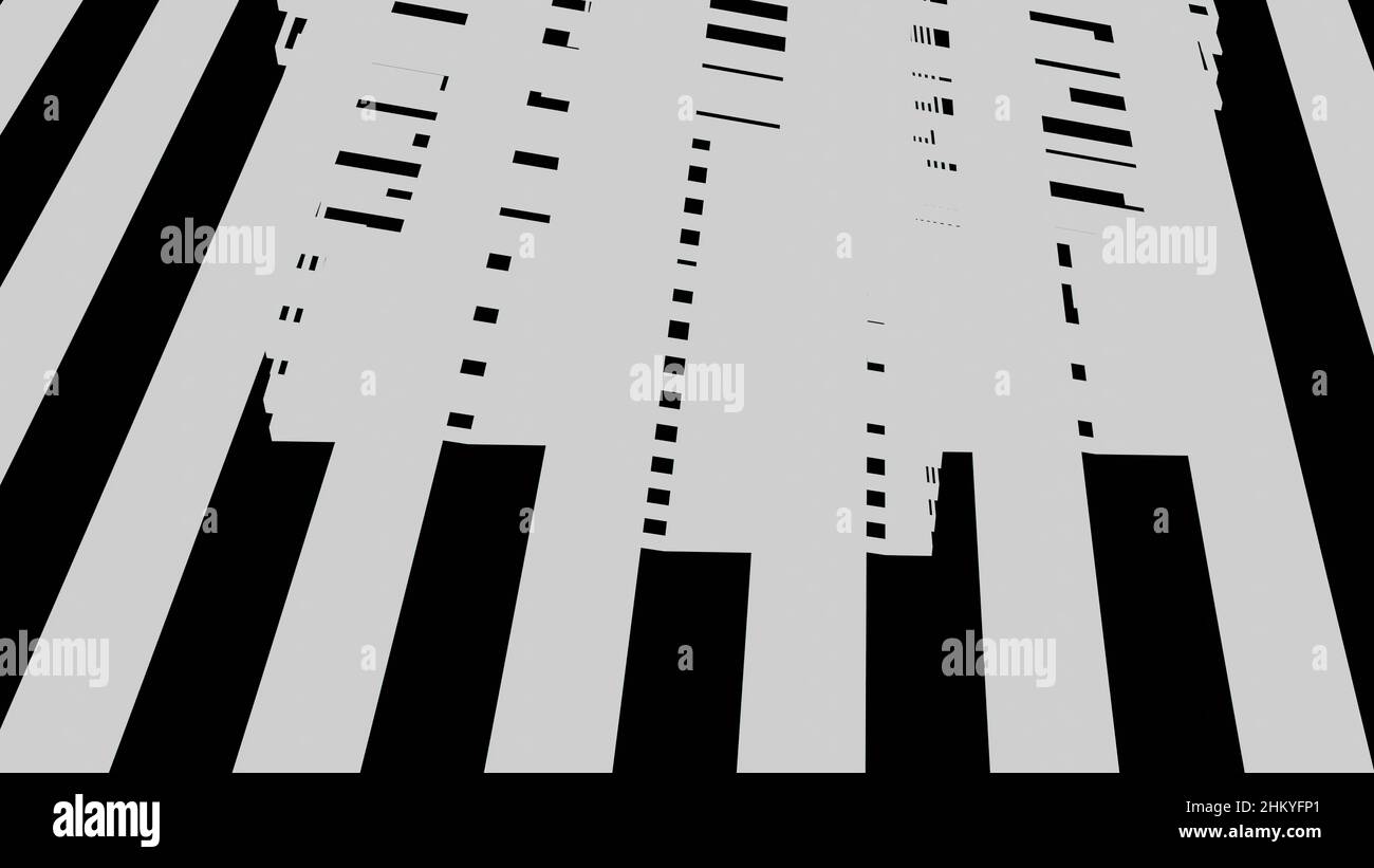 3d illustration - abstract black and white background with lines Stock ...