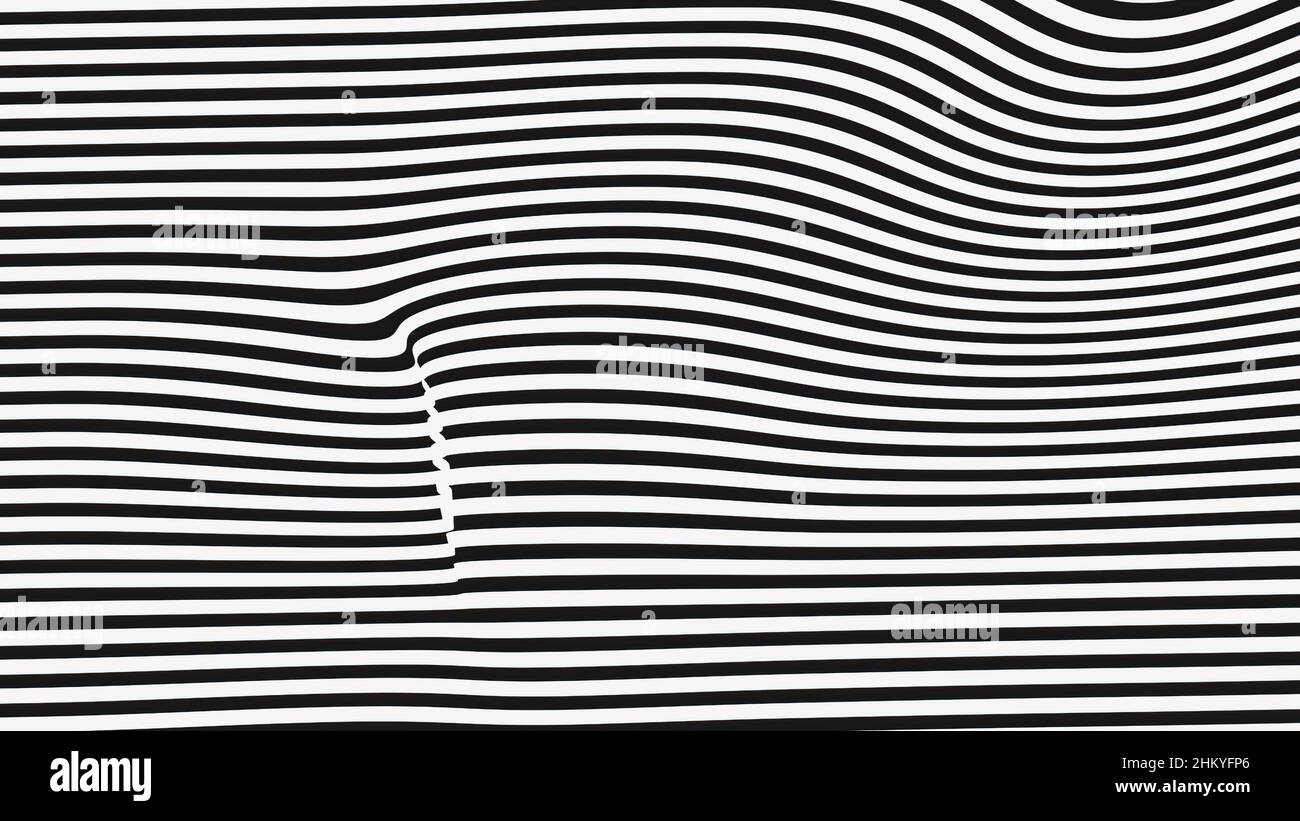 3d illustration - abstract black and white background with lines Stock ...