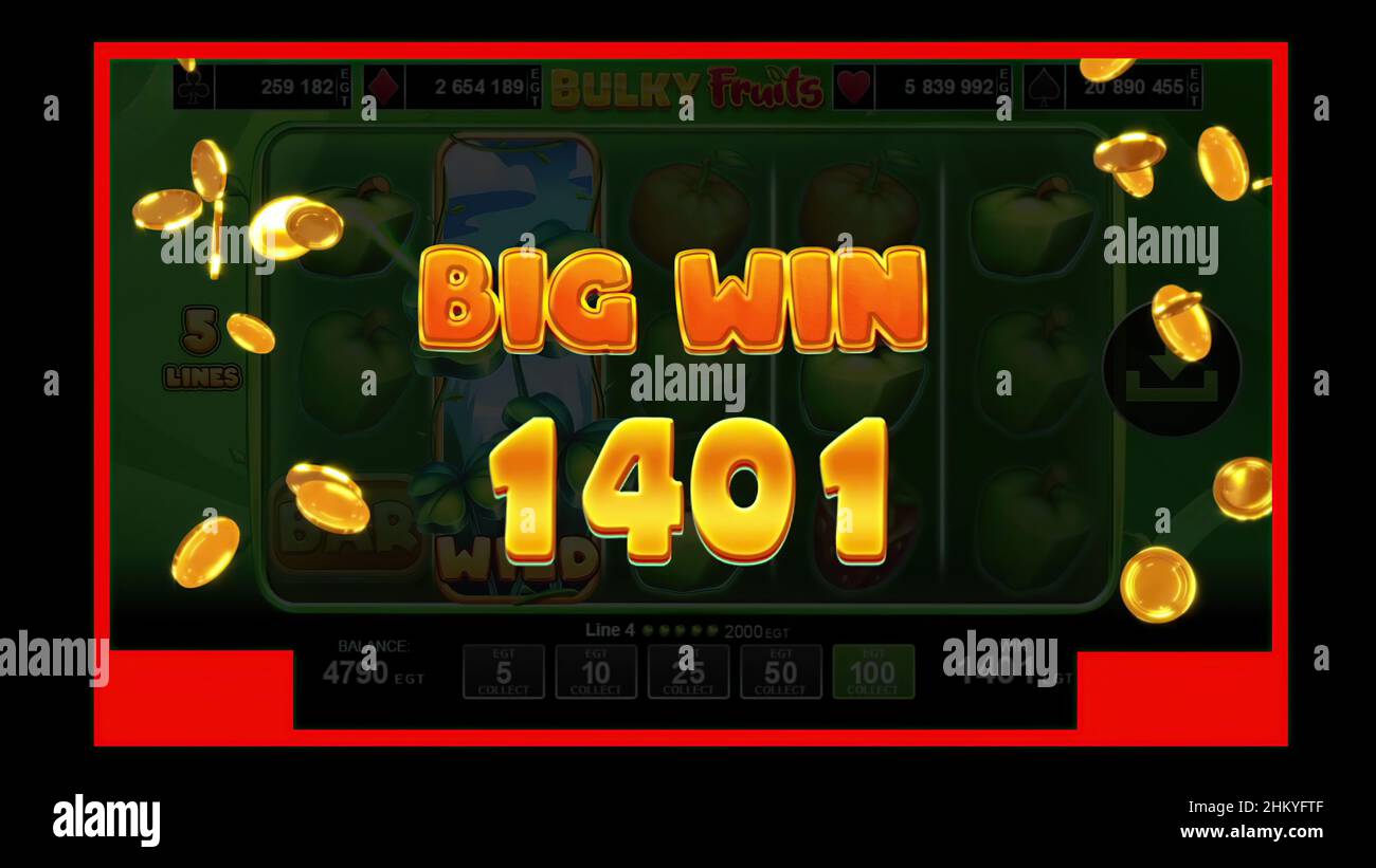 3d illustration - jackpot game symbols on black background Stock Photo ...