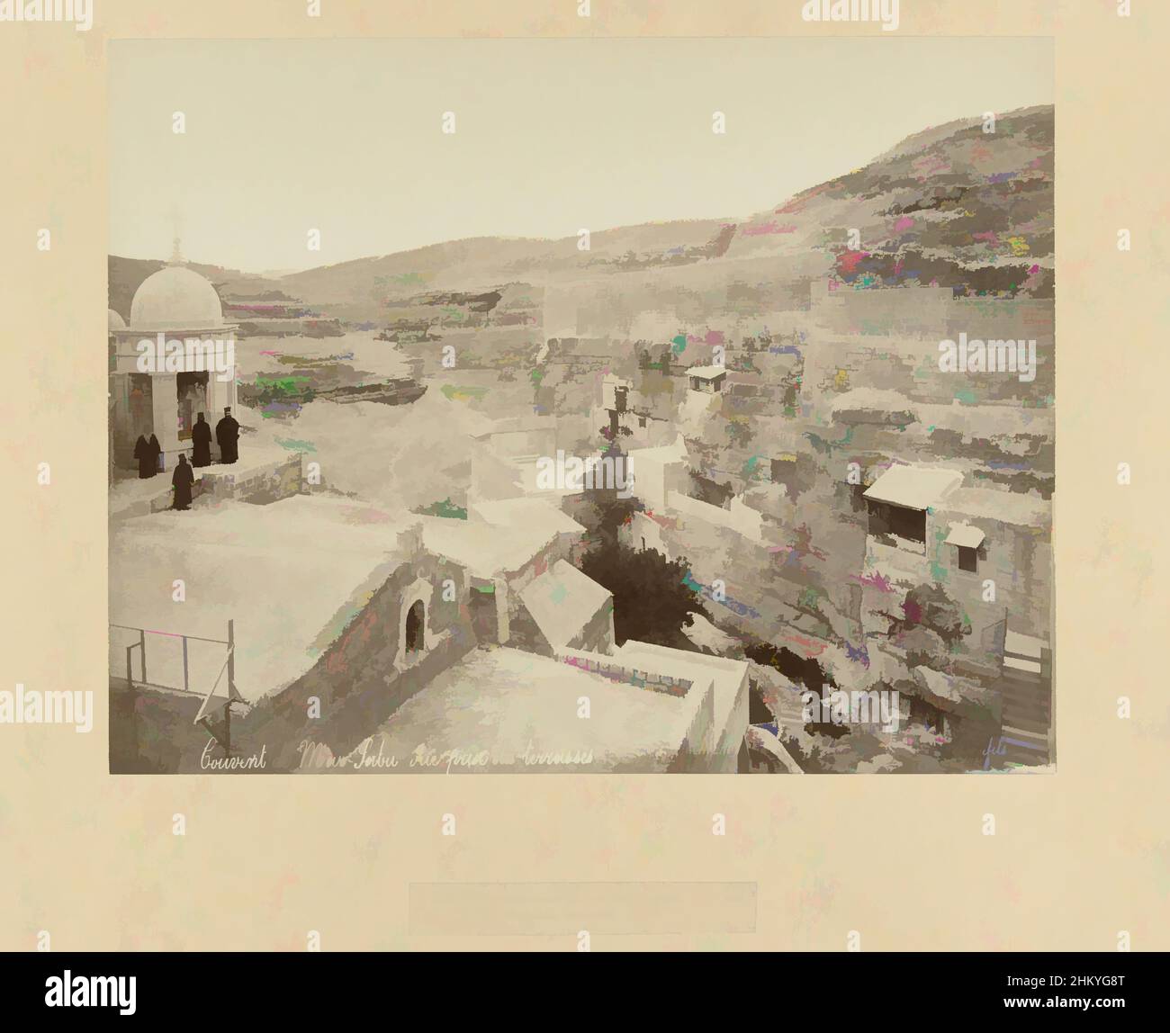 Art inspired by S 57. The bell tower of the Mar Saba monastery with ...