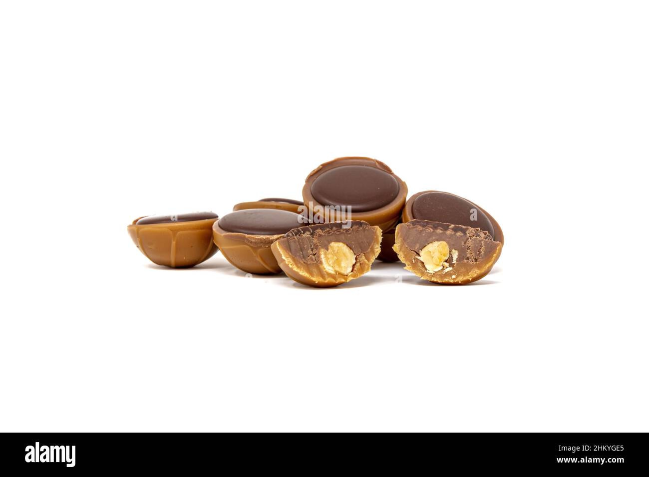 Toffifee caramel candies made by the German Confectionery company ...