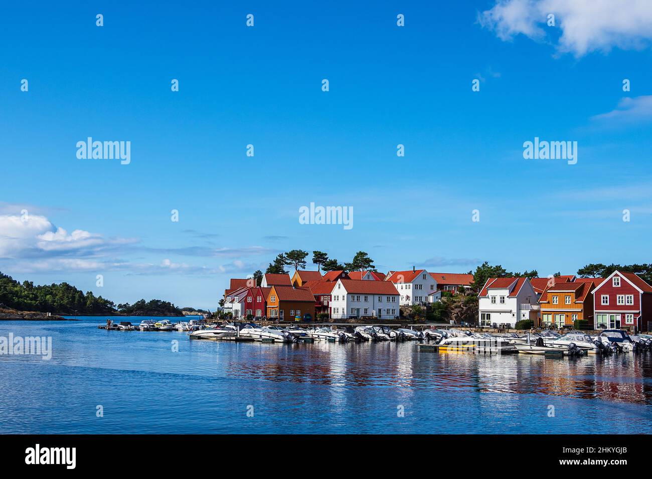 View to the village Furuholmen in Norway Stock Photo - Alamy