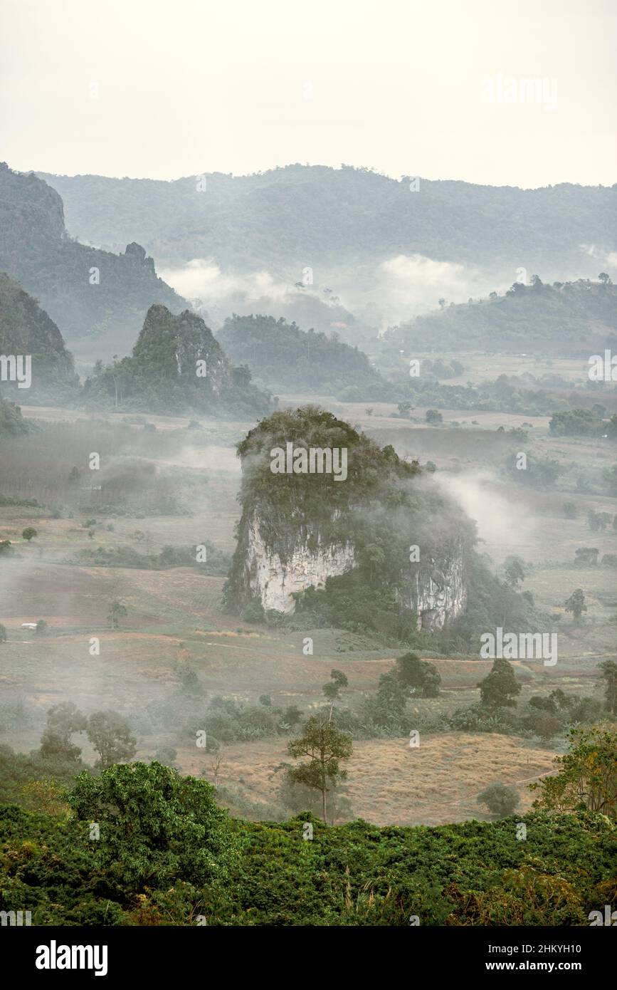 Aerial view of Phayao in Thailand Stock Photo - Alamy