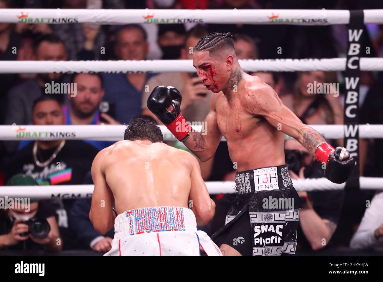 Las Vegas, Nevada, USA. 5th Feb, 2022. LAS VEGAS, NV - FEBRUARY 5: (R-L ...