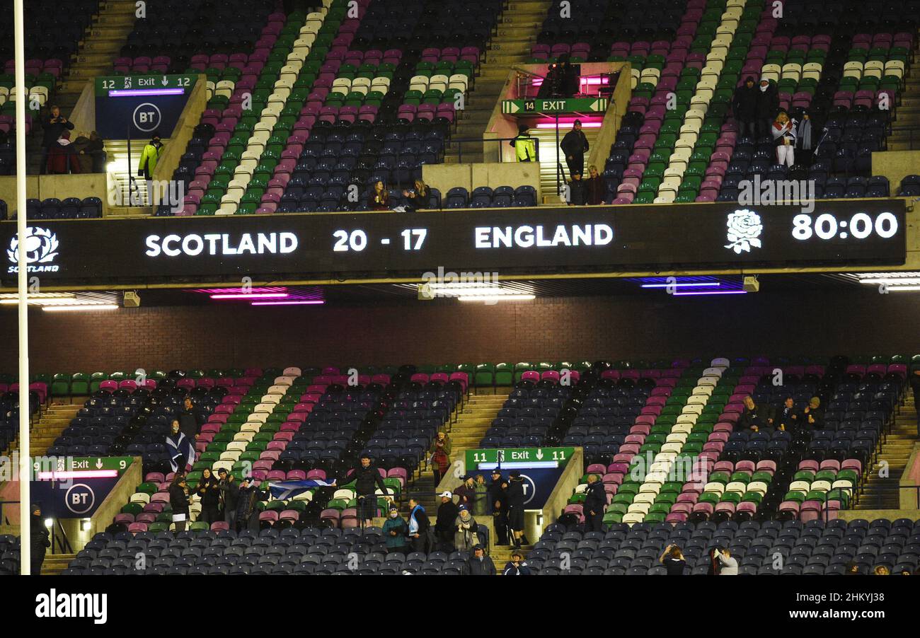BT Murrayfield Stadium.Edinburgh.Scotland.UK.5th Feb 22 Guinness Six ...