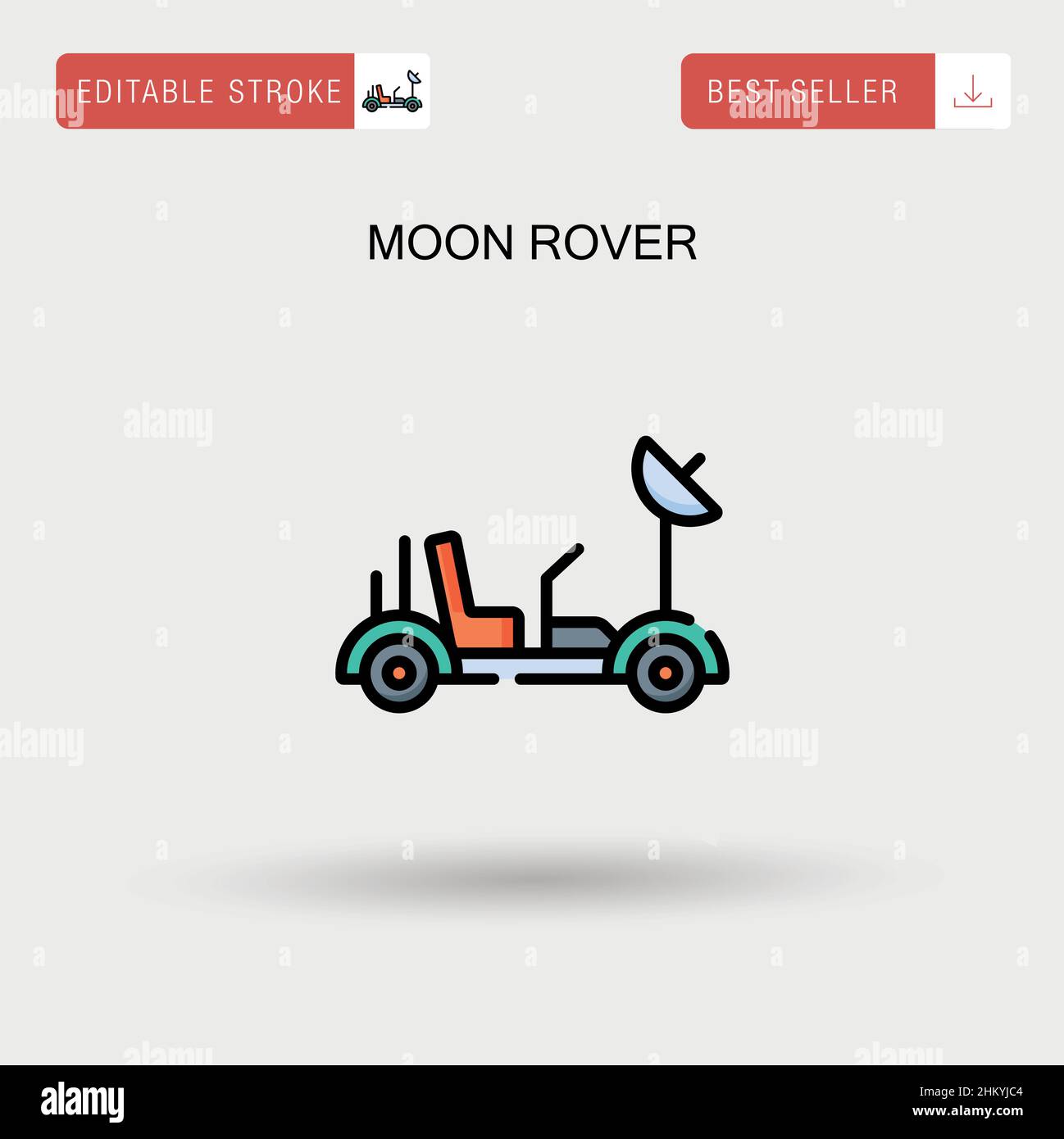 Moon rover Simple vector icon Stock Vector Image & Art - Alamy