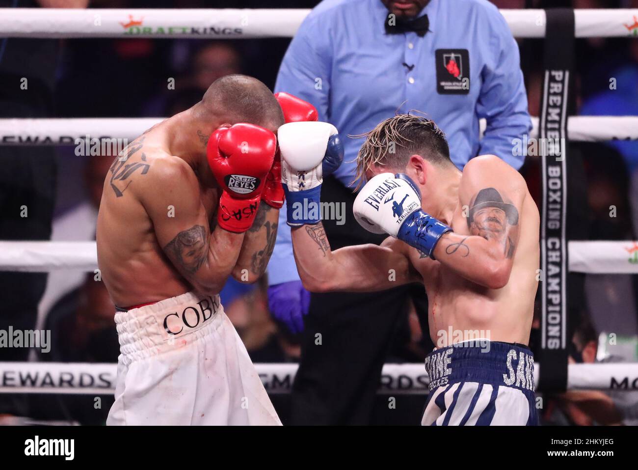 Las Vegas, Nevada, USA. 5th Feb, 2022. LAS VEGAS, NV - FEBRUARY 5: (R-L ...