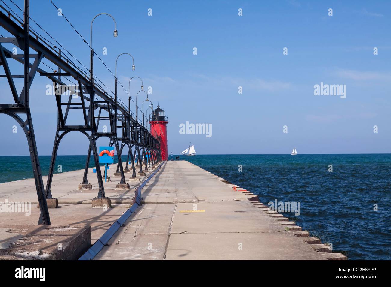 South Haven Breakwater Lighthouse Along Lake Michigan Stock Photo - Alamy